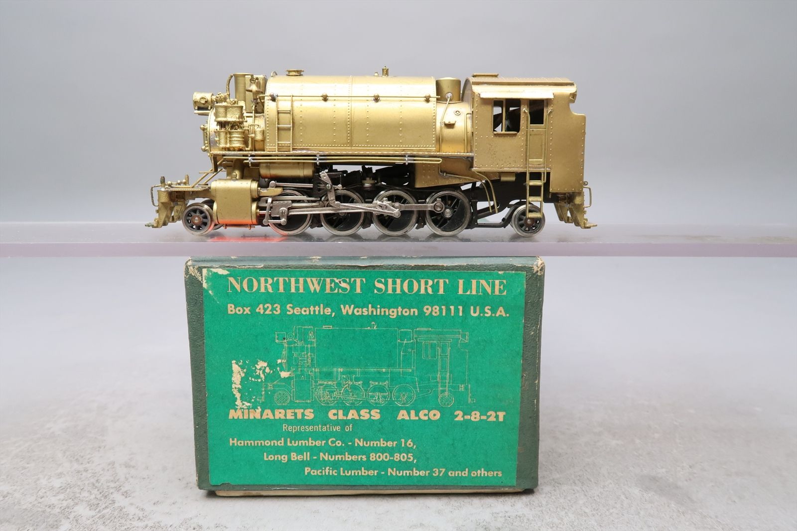 HO Brass Model - NWSL Long-Bell Lumber ALCO Minarets 2-8-2T - Unpainted ...