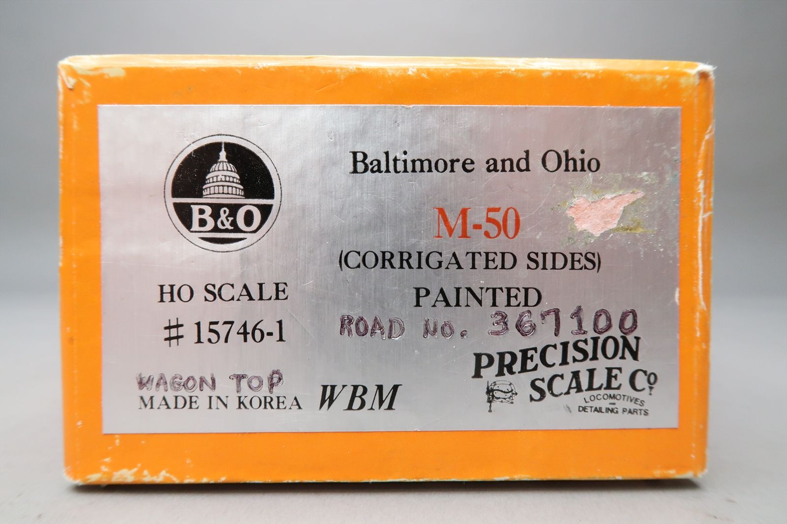 HO Brass Model - PSC 15746-1 B&O Baltimore & Ohio M-50 Corrugated ...