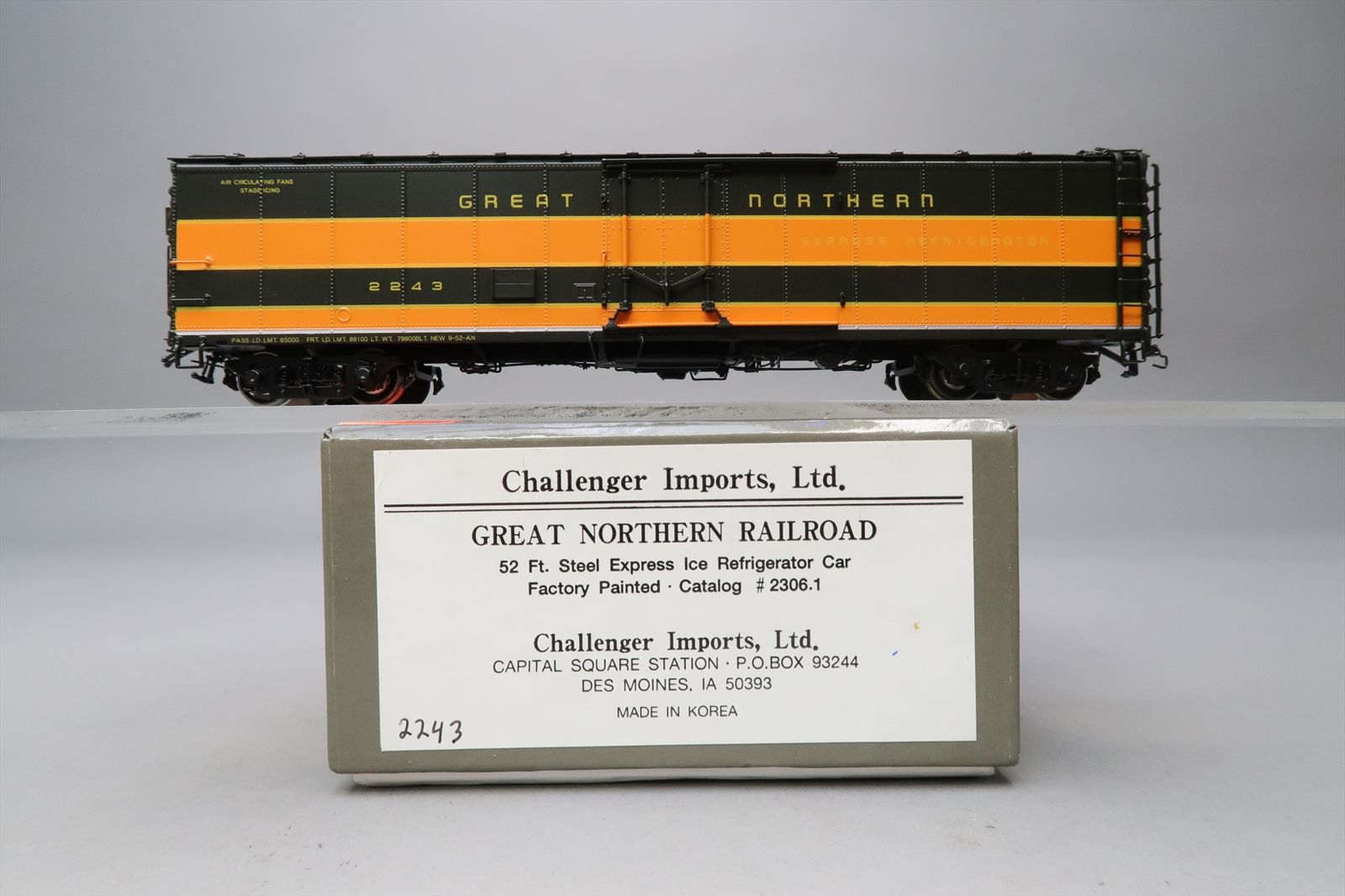 HO Brass Model - CIL 2306.1 GN Great Northern 52' Steel Express Ice ...