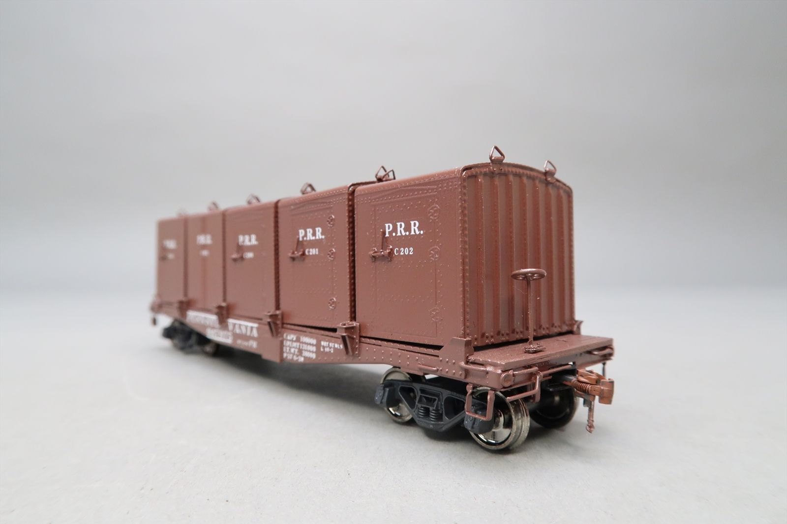 HO Brass Model - Railworks R365P PRR Pennsylvania FM Container Car w/5 ...