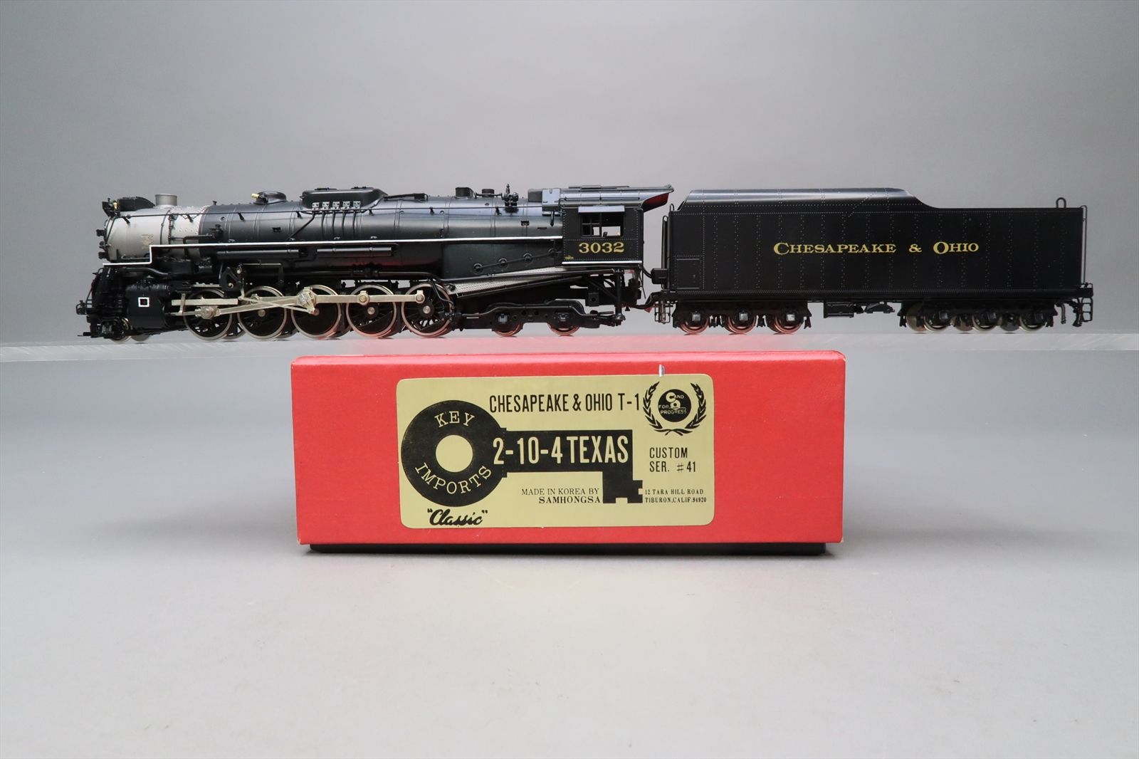 HO Brass Model - Key CS#41 C&O Chesapeake & Ohio T-1 2-10-4 Texas #3032 ...