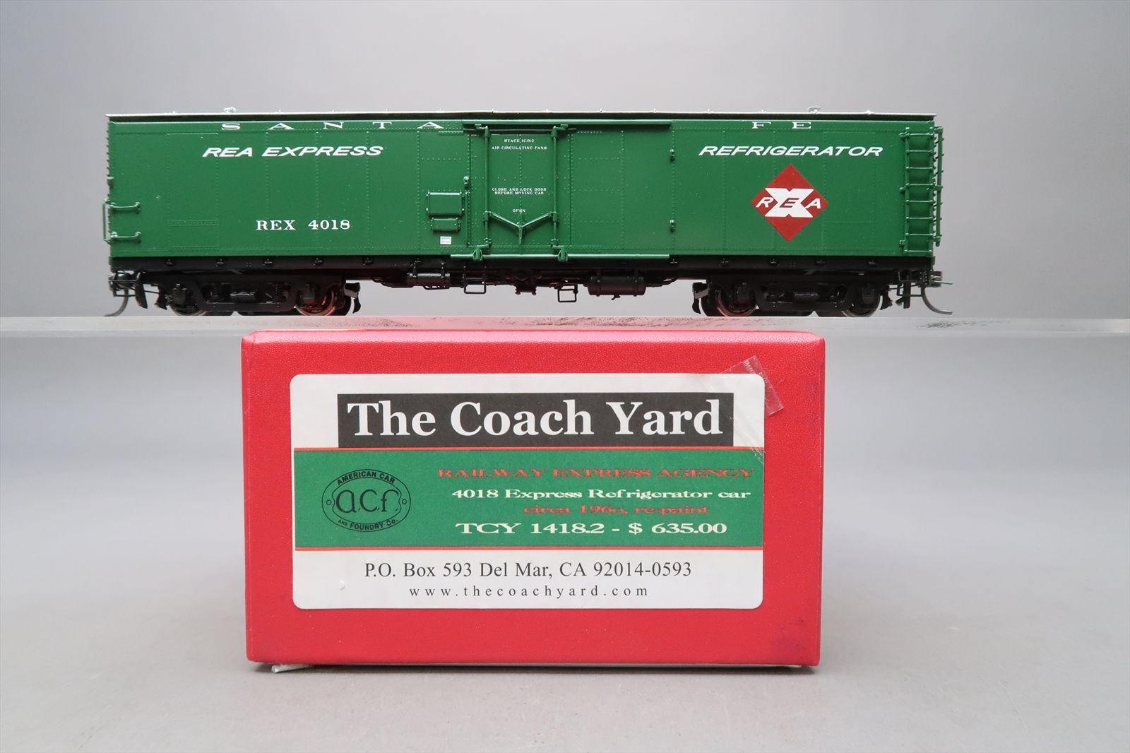 HO Brass Model - TCY 1418.2 AT&SF Santa Fe REA Express Car Reefer Circa ...