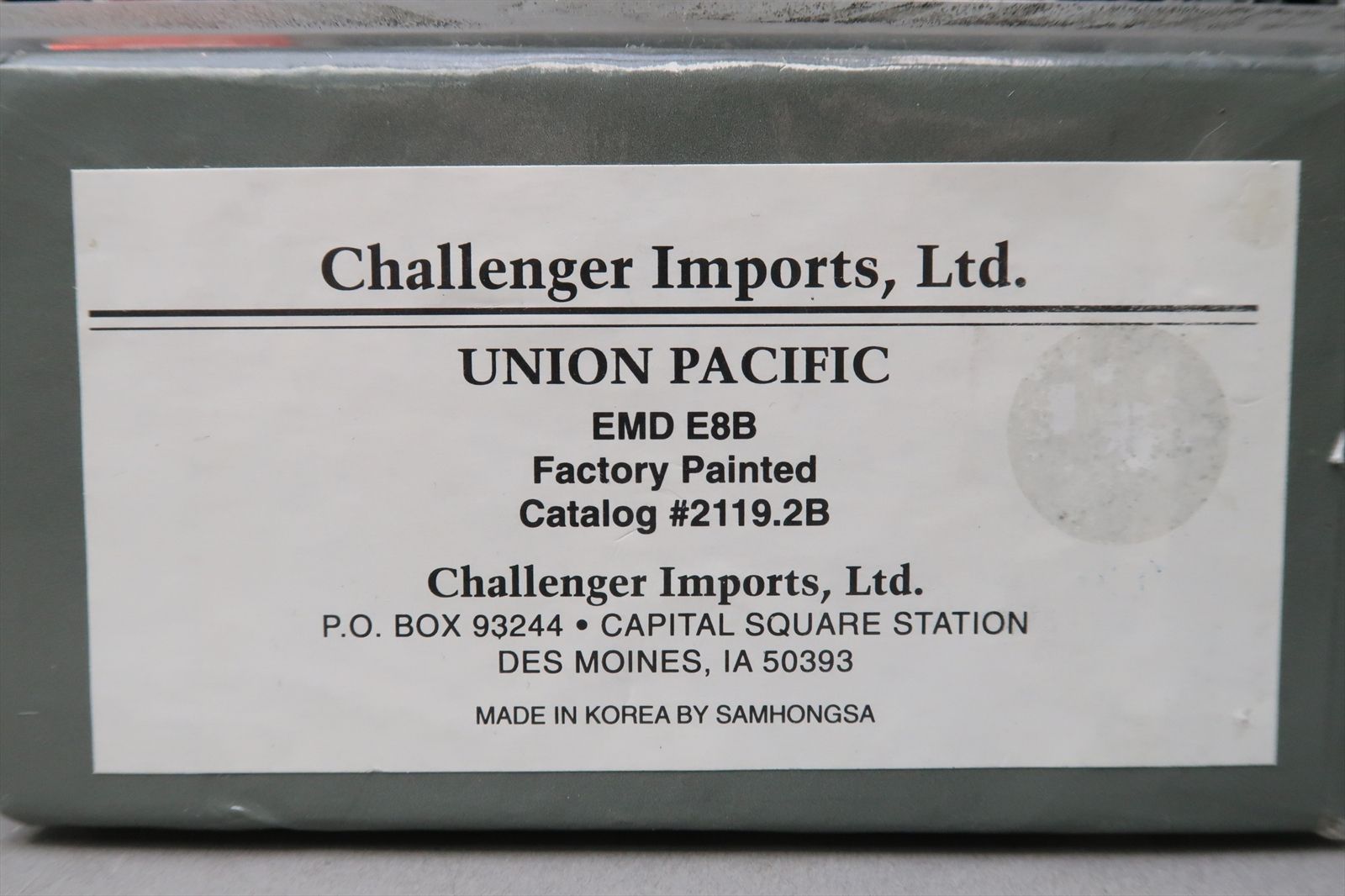 HO Brass Model - CIL 2119.2B UP Union Pacific EMD E8 E8B #928B - F/P ...