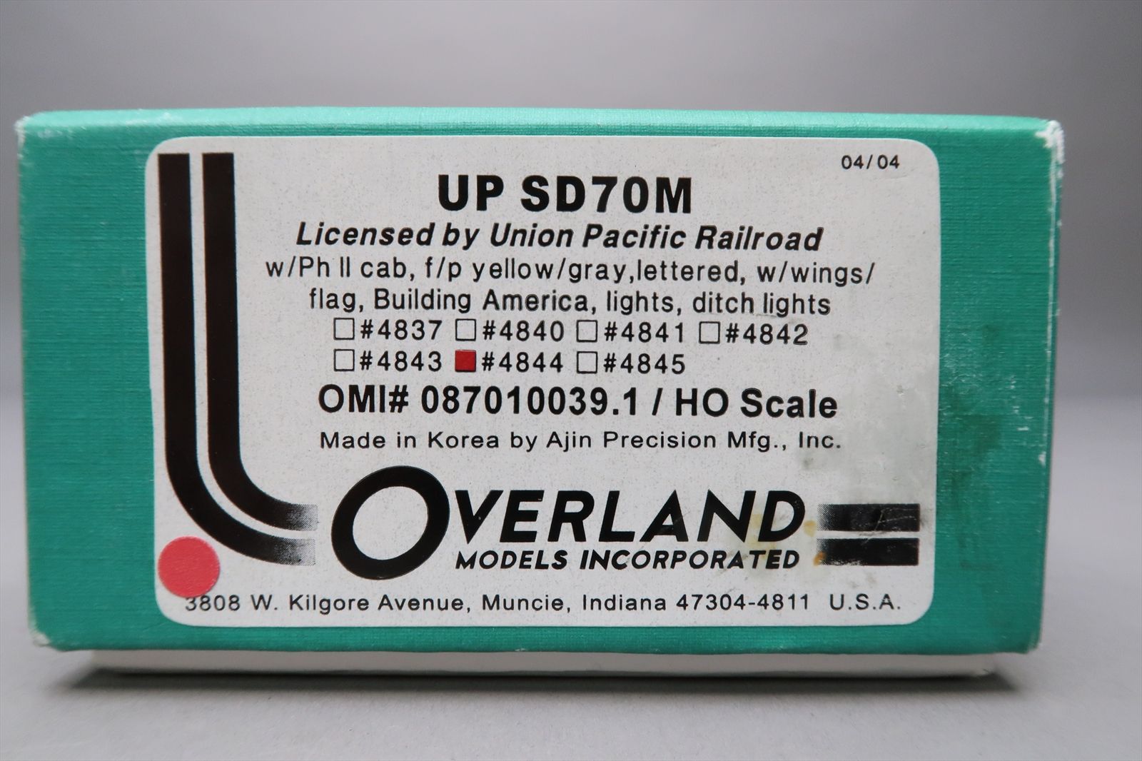 HO Brass Model - OMI 087010039.1 UP Union Pacific SD70M Phase II Cab ...