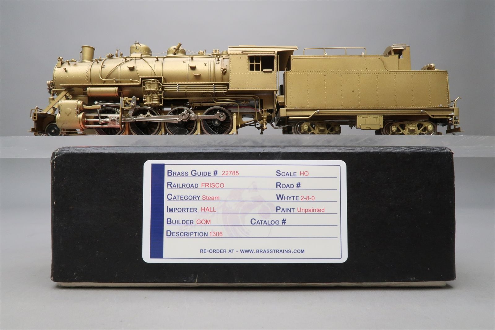 HO Brass Model - HM Hallmark SLSF St Louis San Francisco Frisco 2-8-0 ...