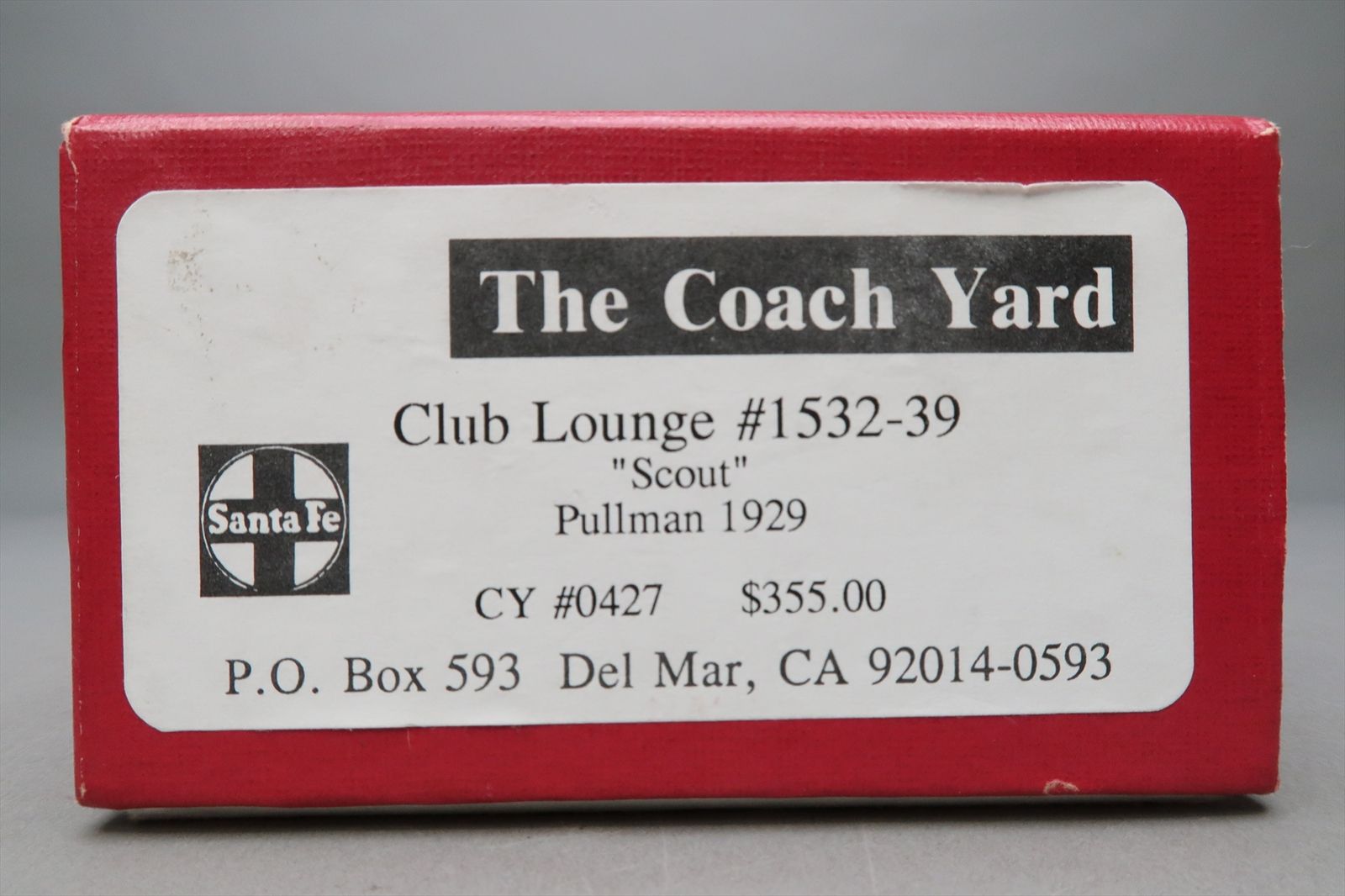 HO Brass Model - TCY 0427 AT&SF Santa Fe Club Lounge Scout Pullman 1929 ...