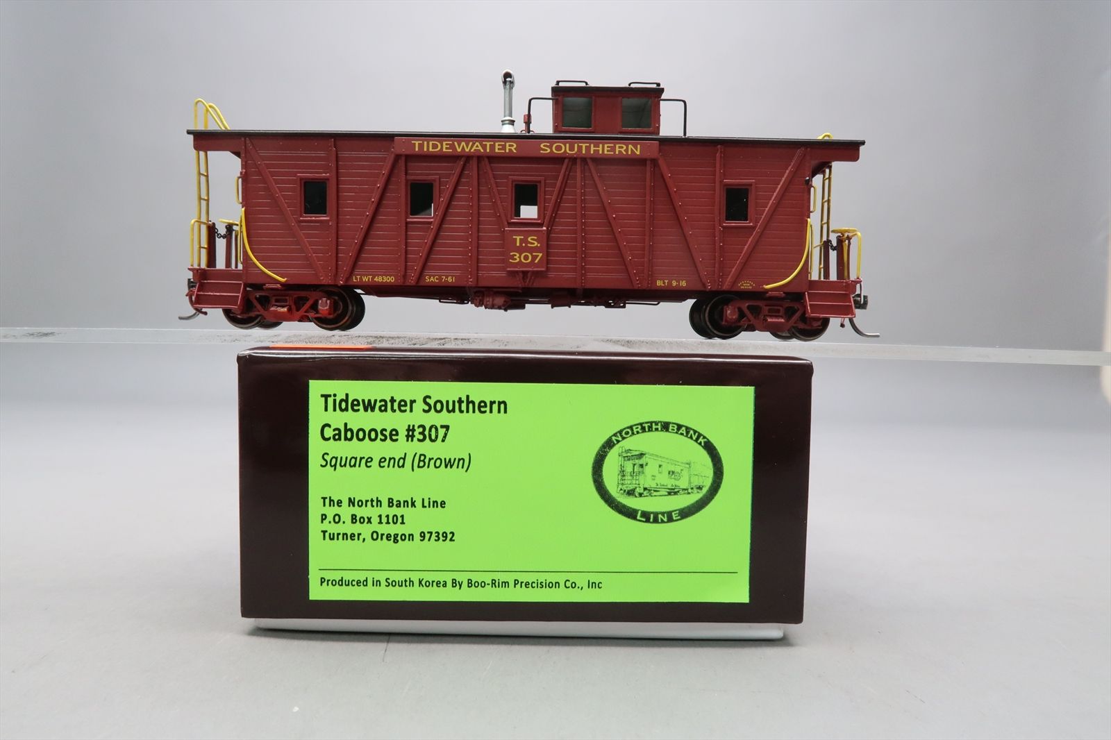 HO Brass Model - NBL TS Tidewater Southern Square End Caboose #307 - F ...