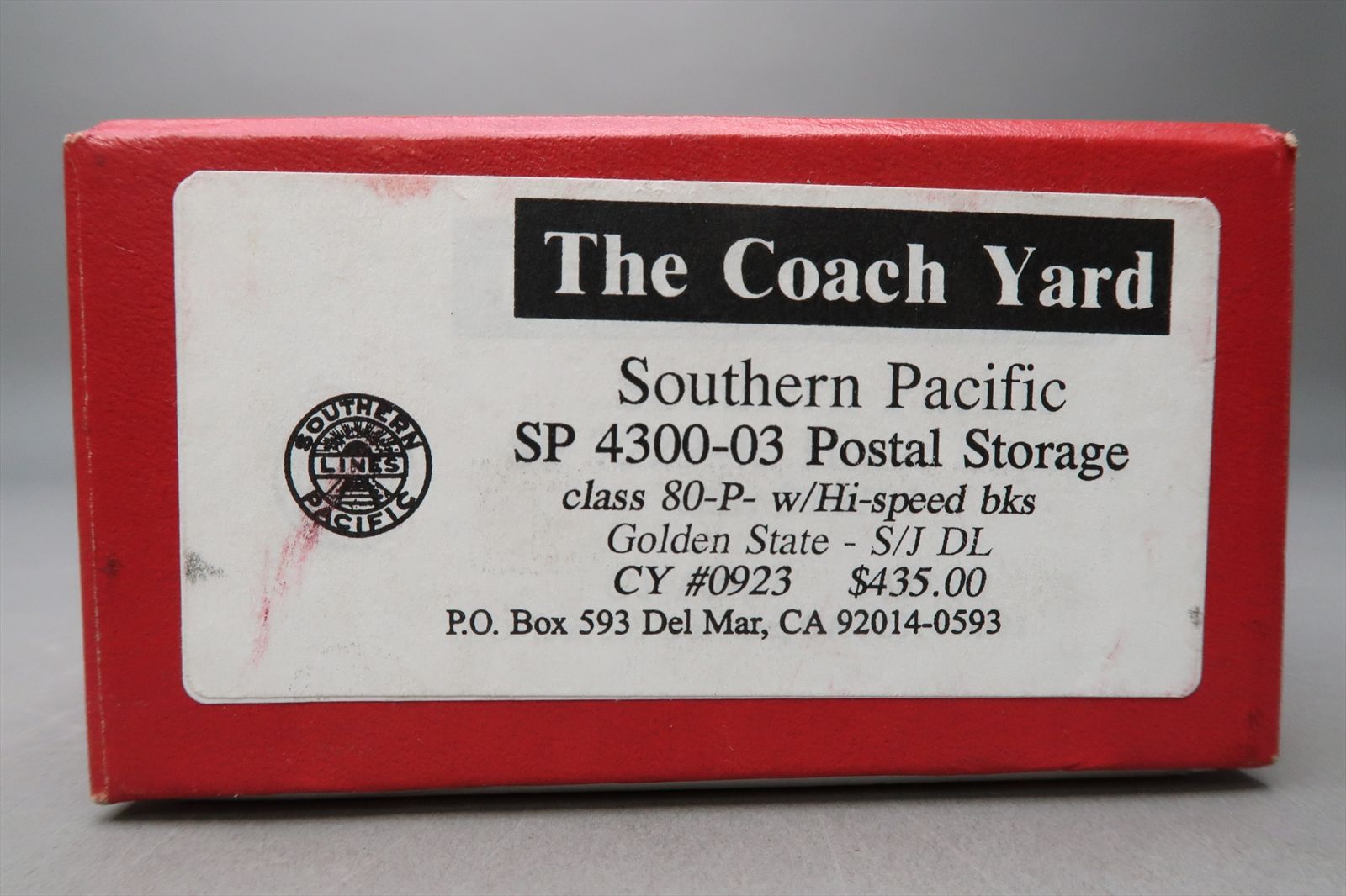HO Brass Model - TCY 0923 SP Southern Pacific Postal Storage Car #4300 ...