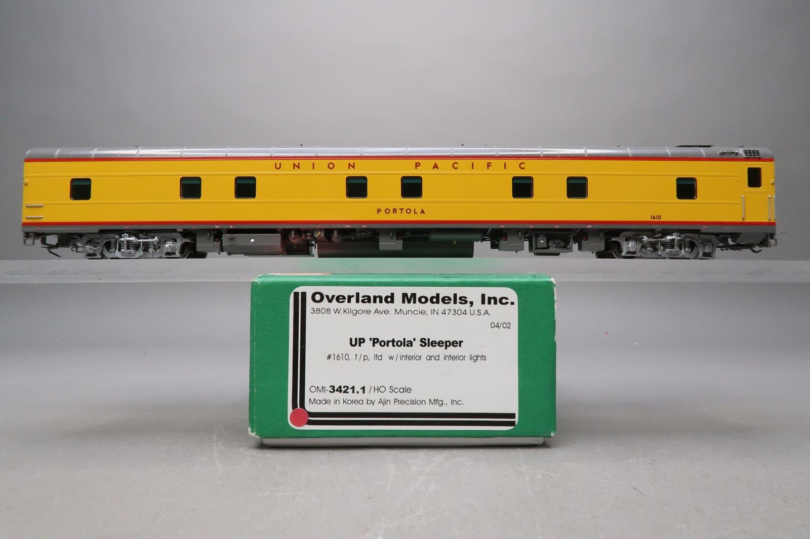 HO Brass Model - OMI 3421.1 UP Union Pacific Portola Sleeper #1610 - F ...