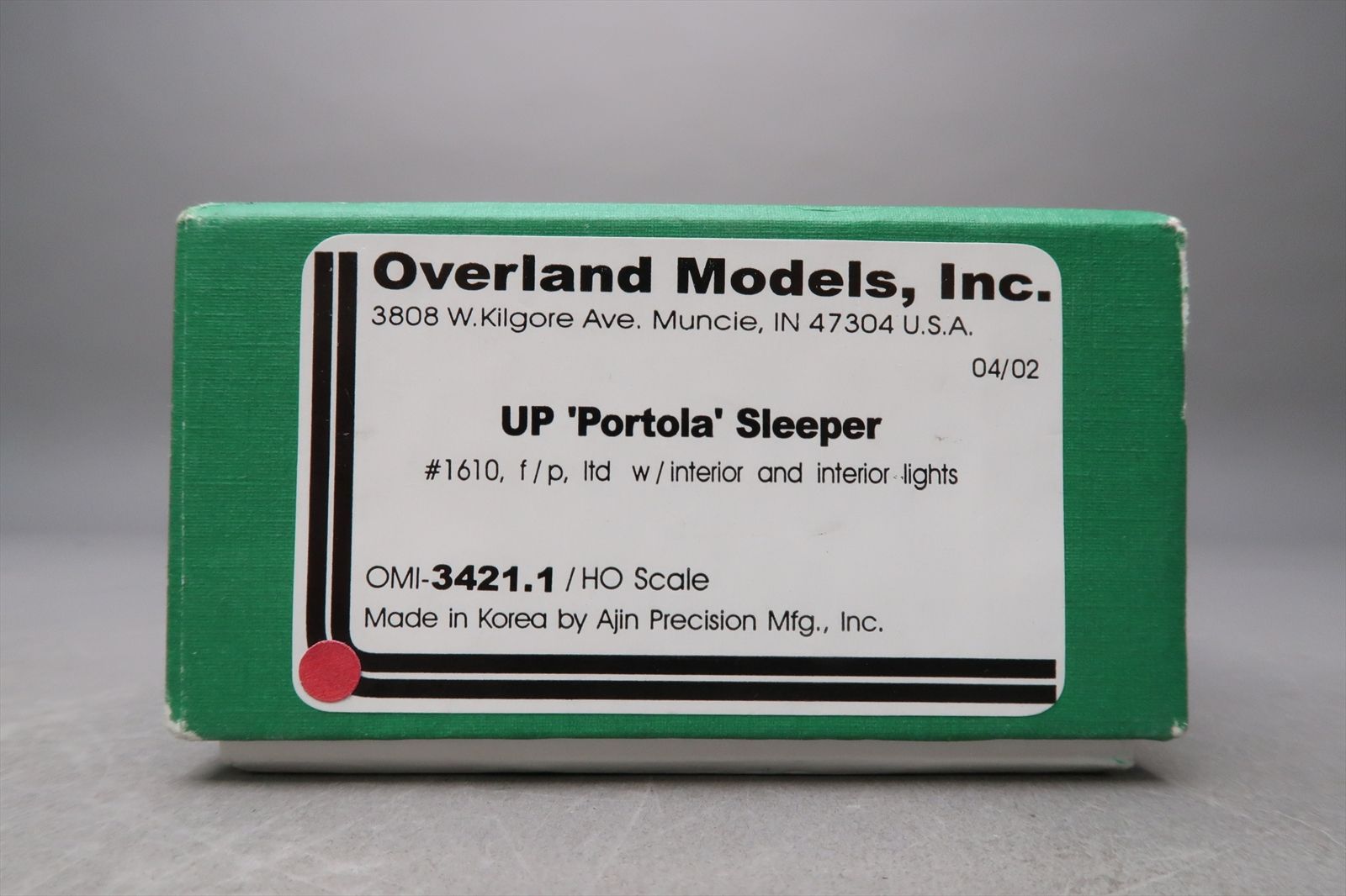 HO Brass Model - OMI 3421.1 UP Union Pacific Portola Sleeper #1610 - F ...