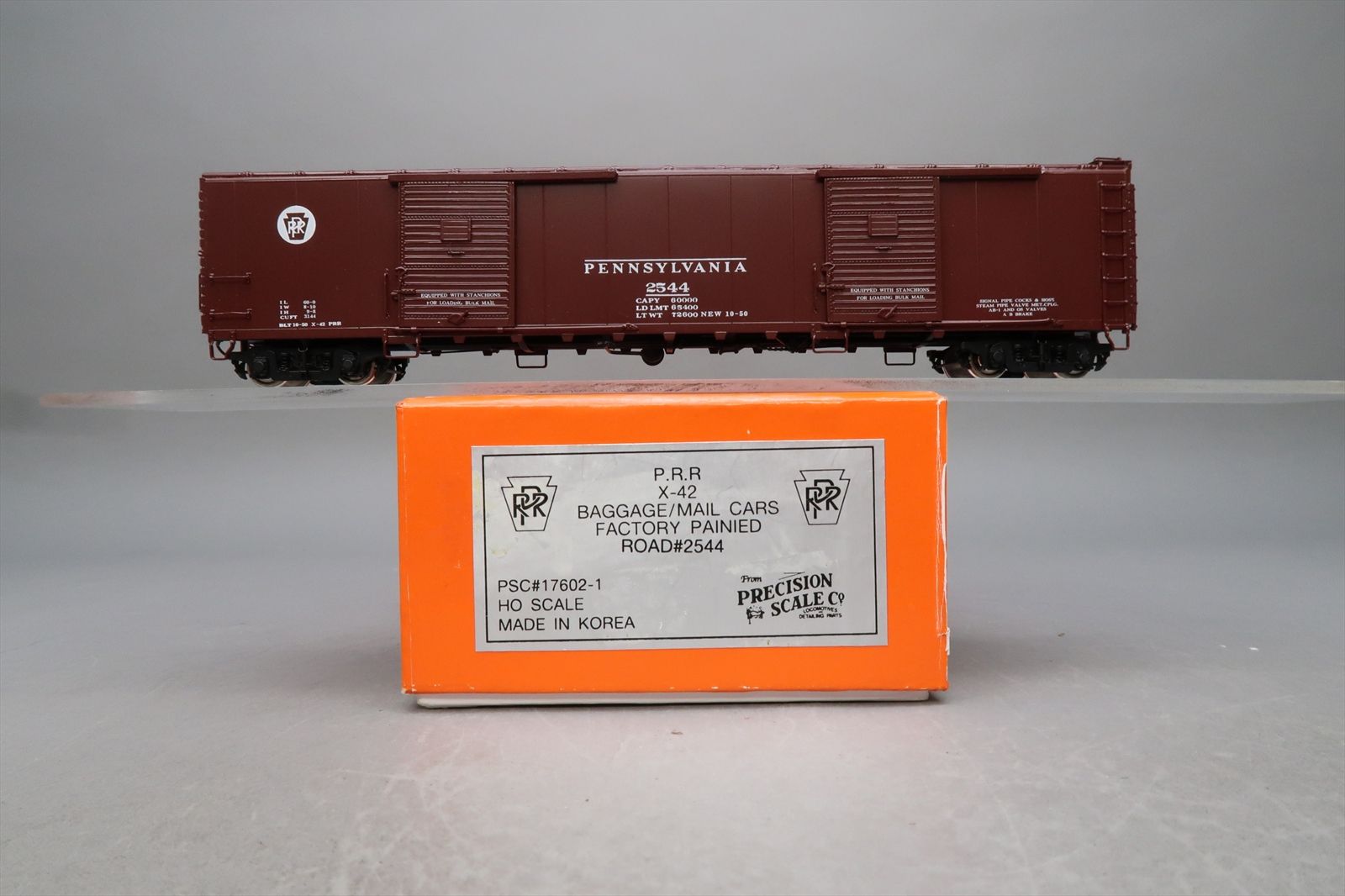 HO Brass Model - PSC 17602-1 PRR Pennsylvania X-42 Baggage Mail Car ...