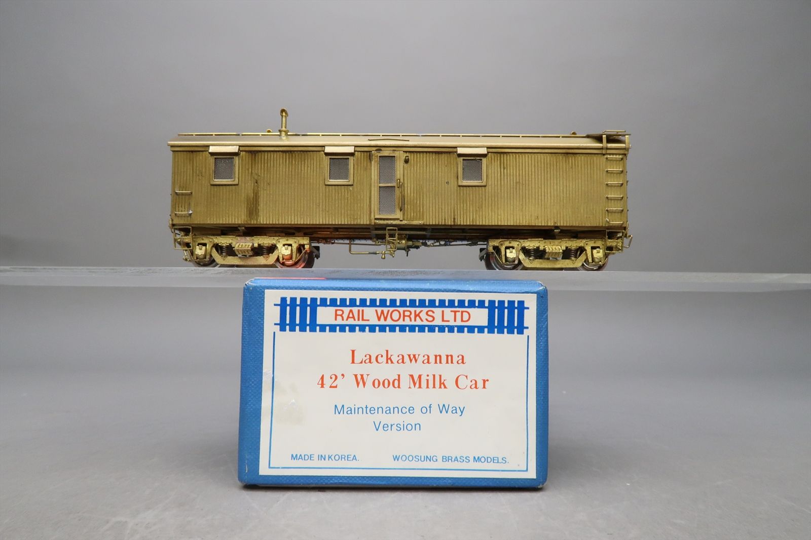 HO Brass Model - Railworks DL&W Lackawanna 42' Wood Milk Car MOW ...