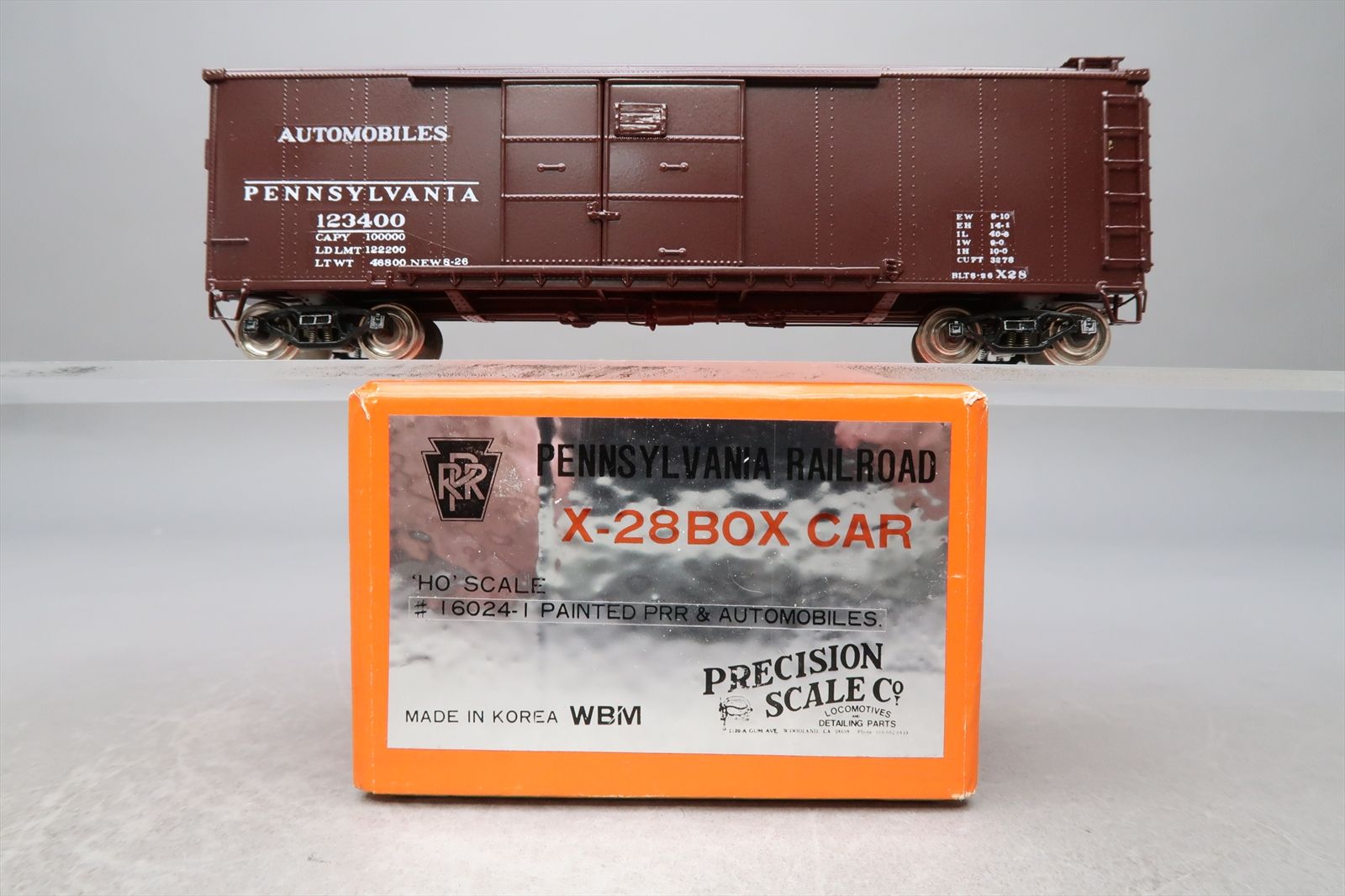 HO Brass Model - PSC 16024-1 PRR Pennsylvania X-28 Automobile Boxcar ...