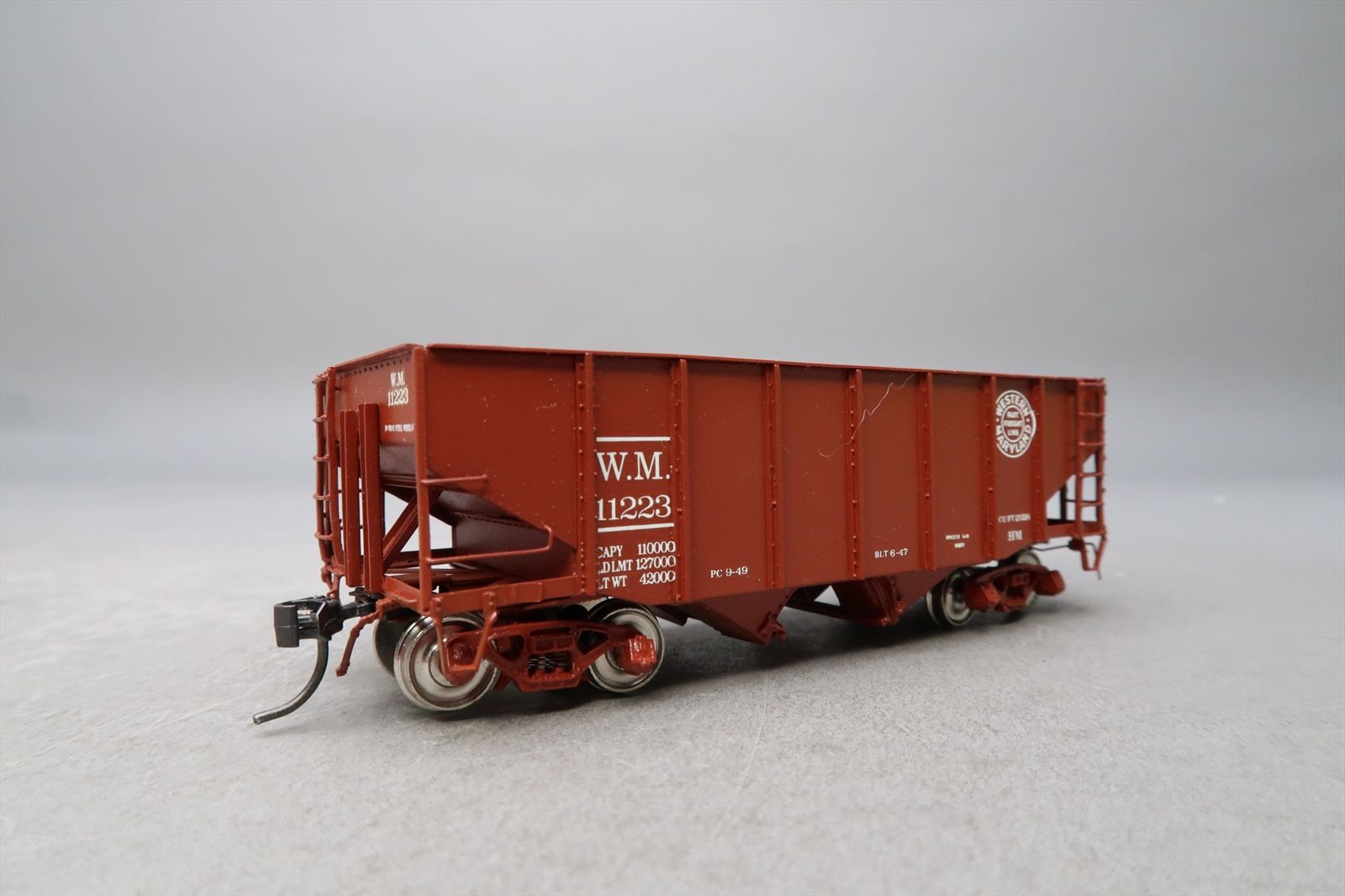 HO Brass Model - OMI 3088 WM Western Maryland 55-Ton 2-Bay Hopper ...