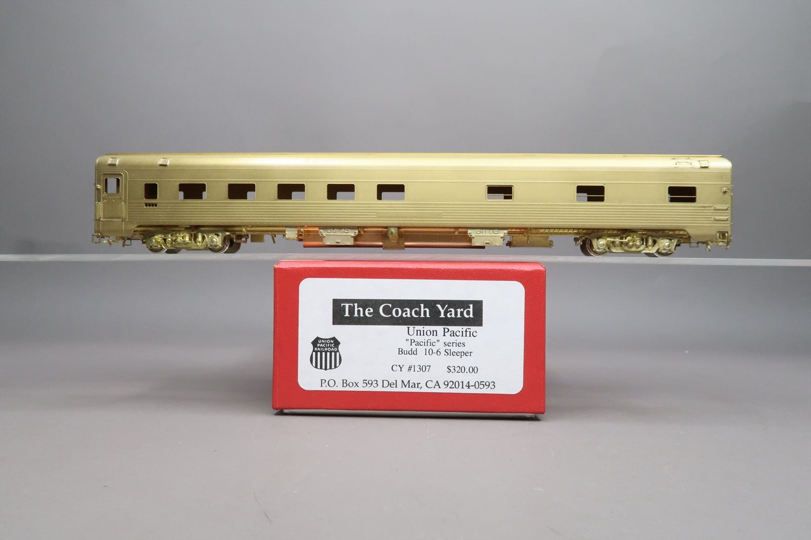 HO Brass Model - TCY 1307 UP Union Pacific 10-6 Sleeper Pacific Series ...