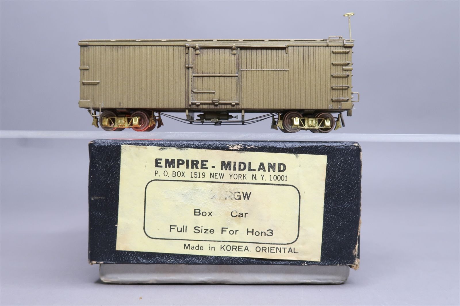 HOn3 Brass Model - E-M Empire Midland D&RGW Rio Grande Box Boxcar ...