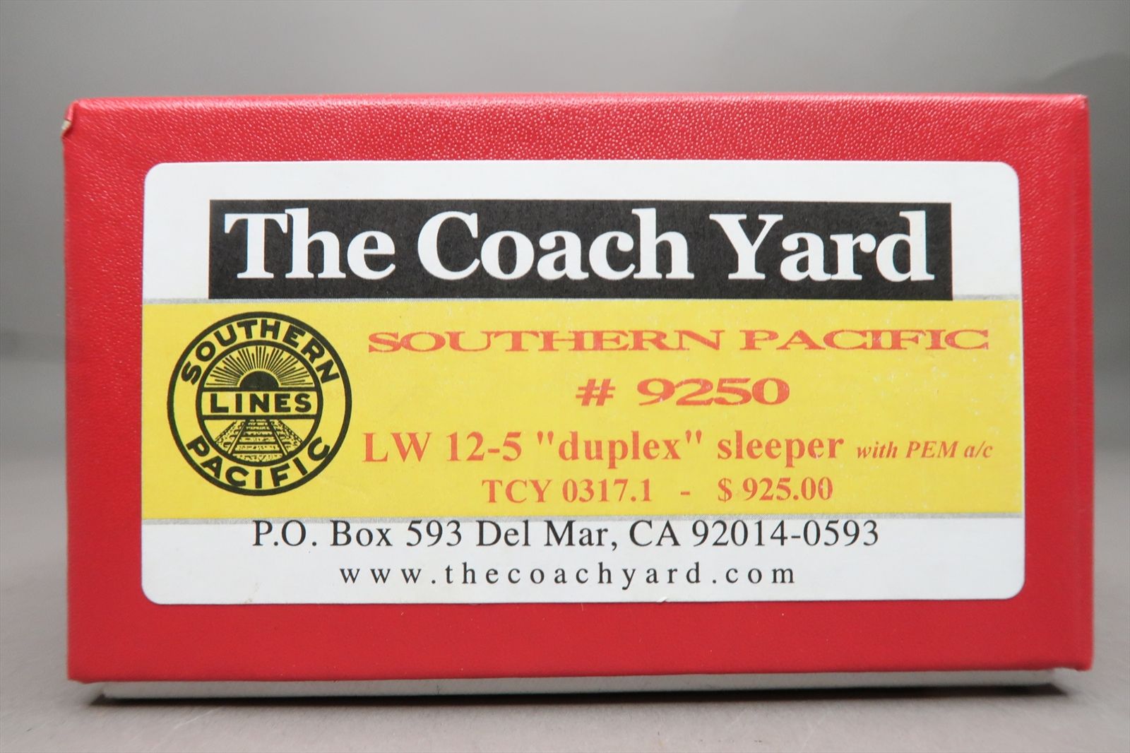 HO Brass Model - TCY 0317.1 SP Southern Pacific LW 12-5 Duplex Sleeper ...