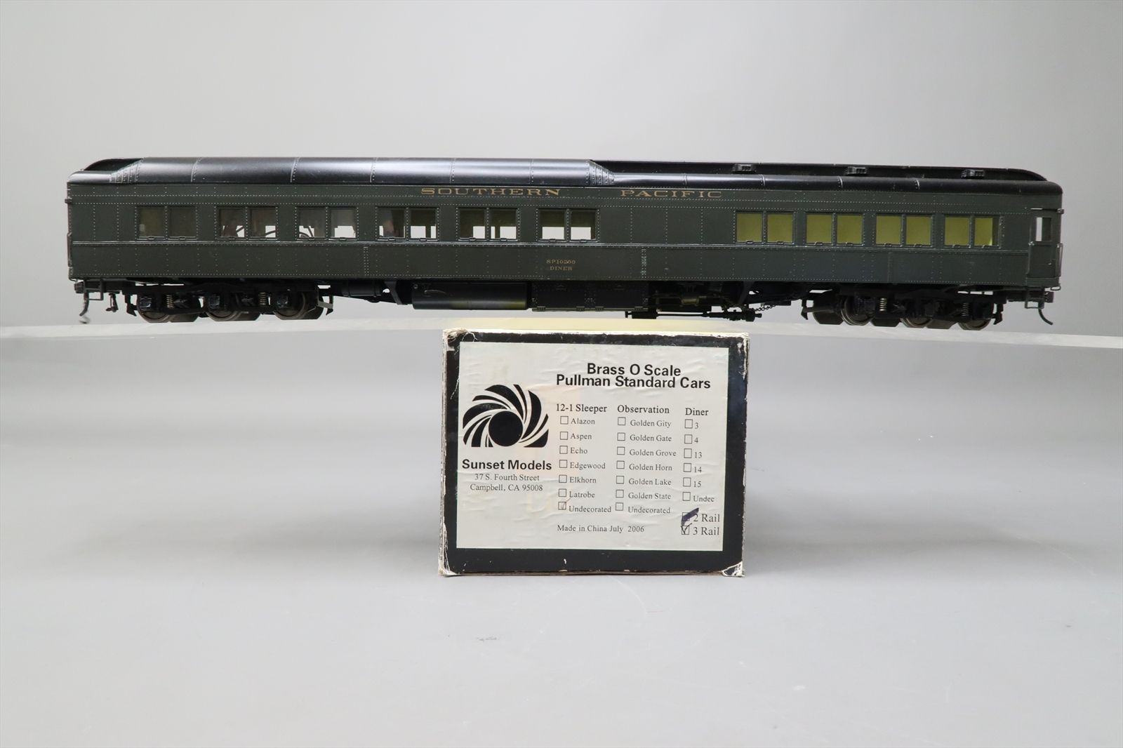 O Brass Model 2-Rail - SS Sunset PULS as SP Southern Pacific Pullman ...