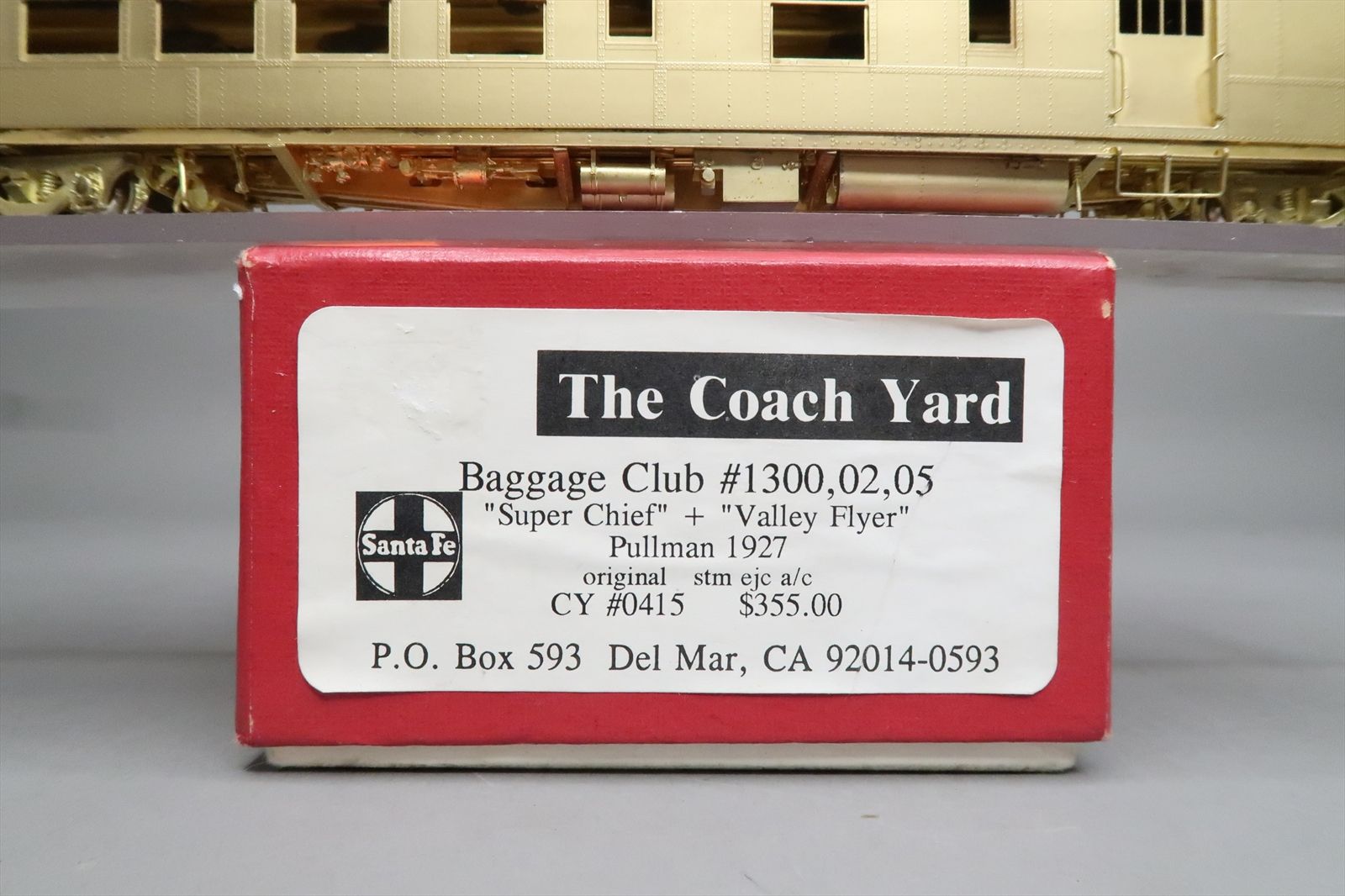 HO Brass Model - TCY 0415 AT&SF Santa Fe Baggage Club #1300 - Unpainted ...