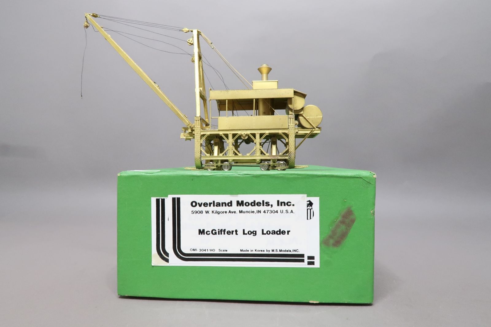 HOn3 Brass Model - OMI 3041 McGiffert Log Loader MOW Maintenance of Way ...