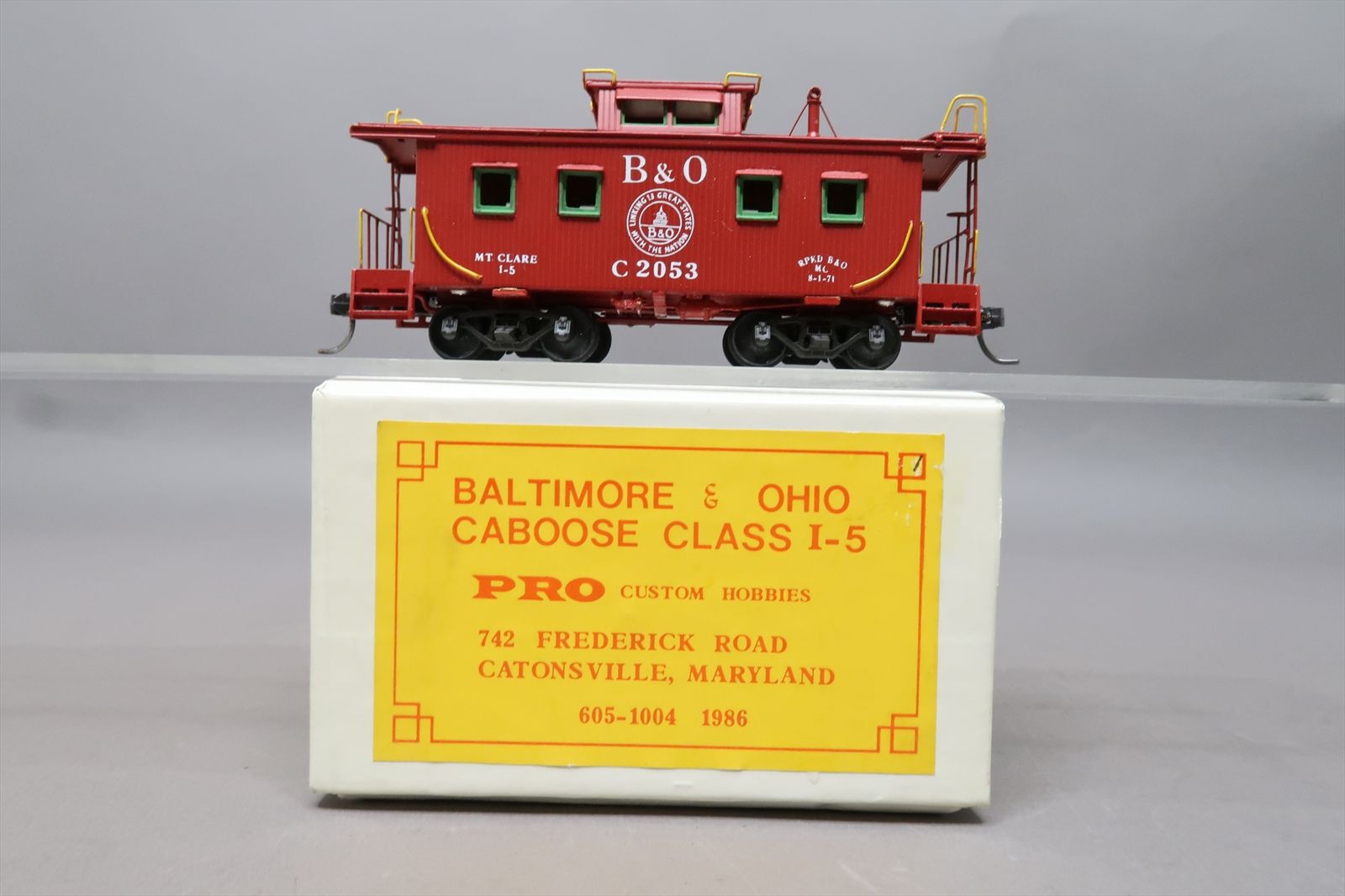 HO Brass Model - PCH Pro Custom Hobbies B&O Baltimore & Ohio I-5 ...