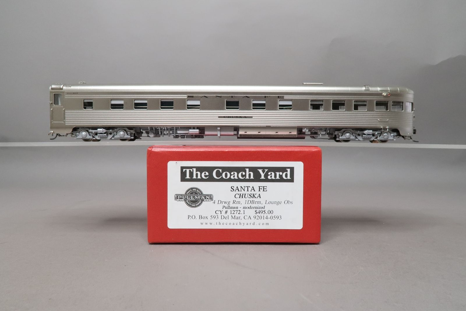 HO Brass Model - TCY 1272.1 AT&SF Santa Fe 4-1 Lounge Observation ...