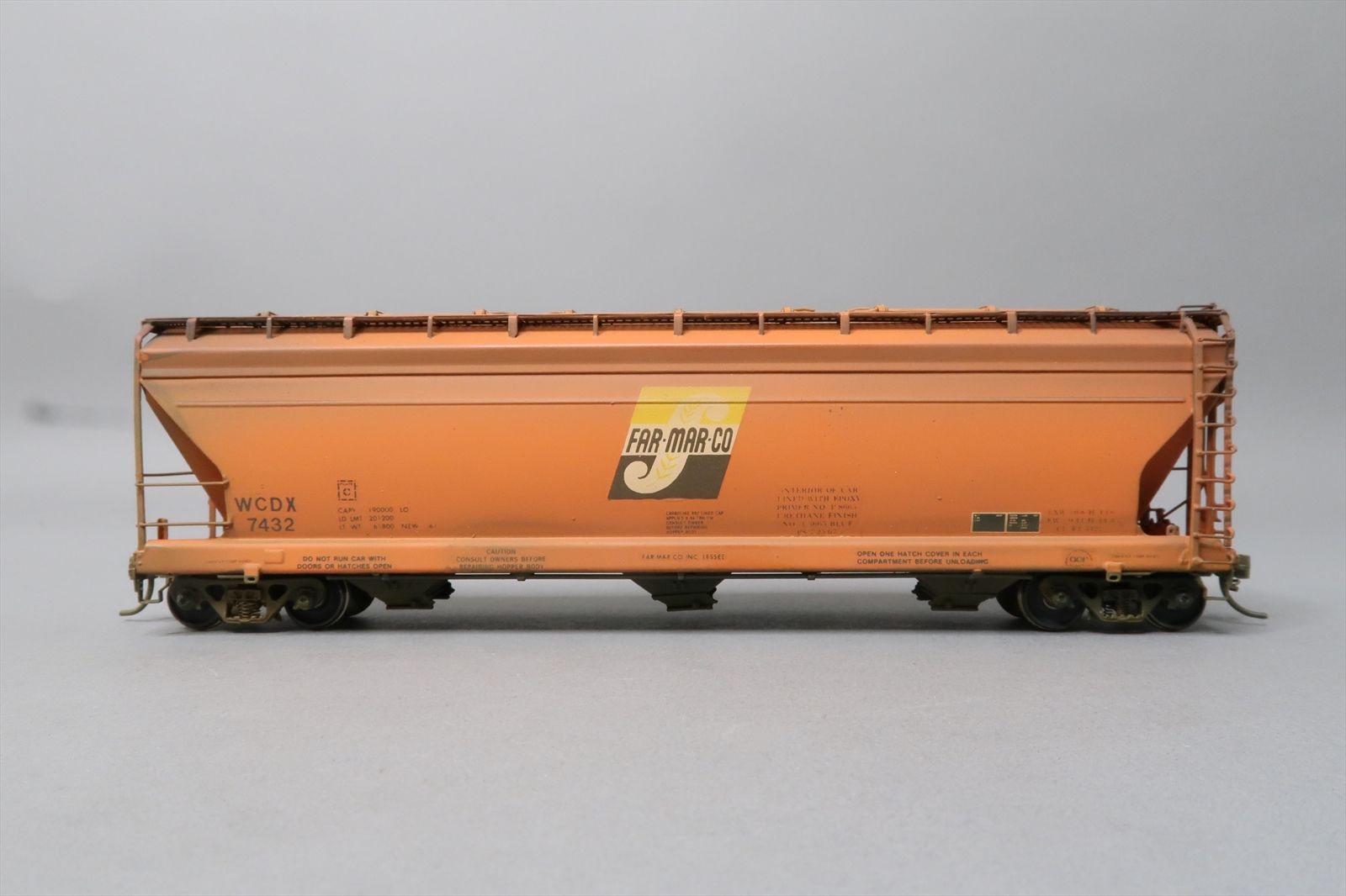 HO Brass Model - OMI 3090 WCDX Far Mar Co. ACF 3 Bay Centerflow 4650 ...