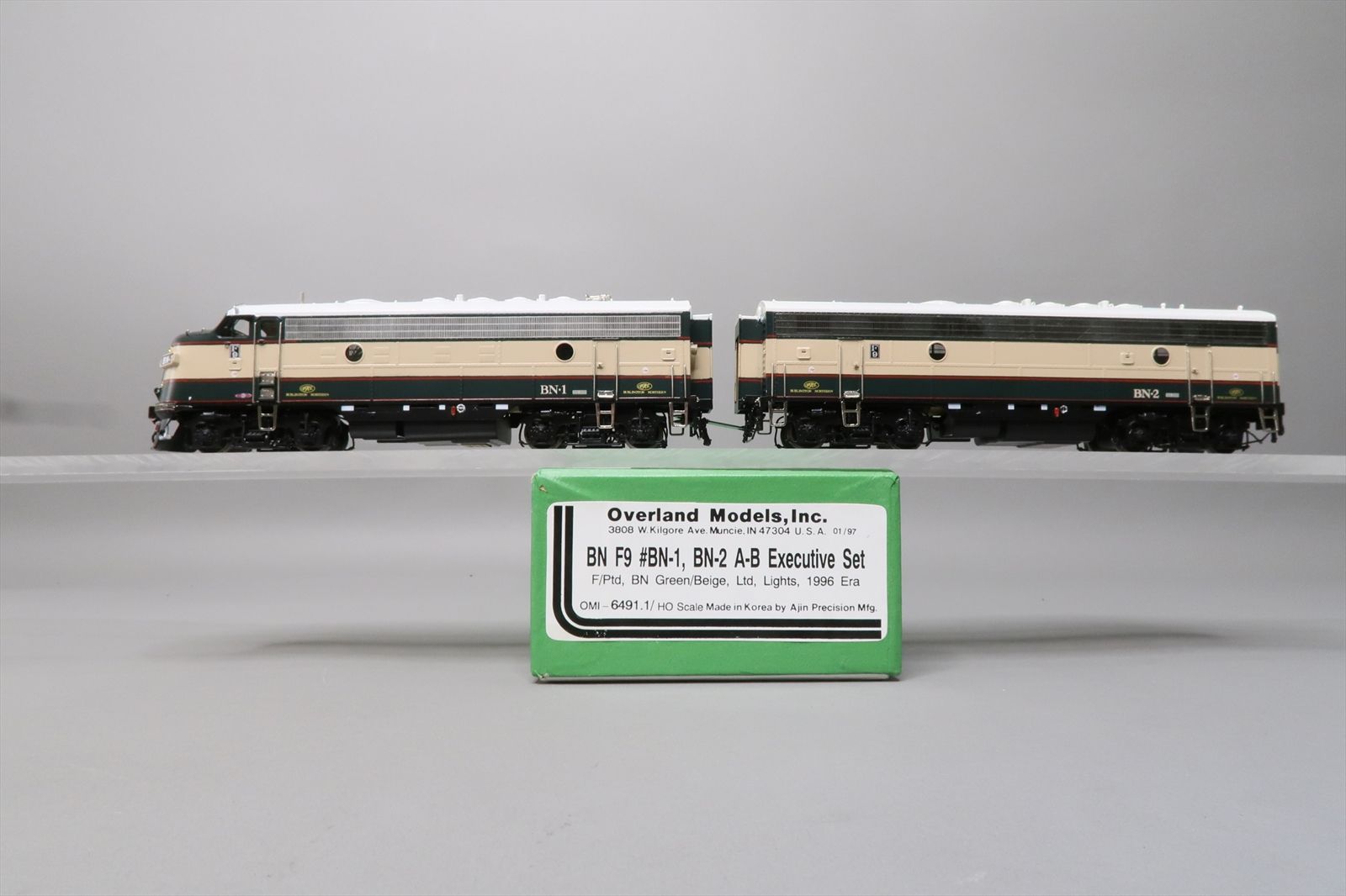 HO Brass Model - OMI 6491.1 BN Burlington Northern F9 F9A F9A A-B ...