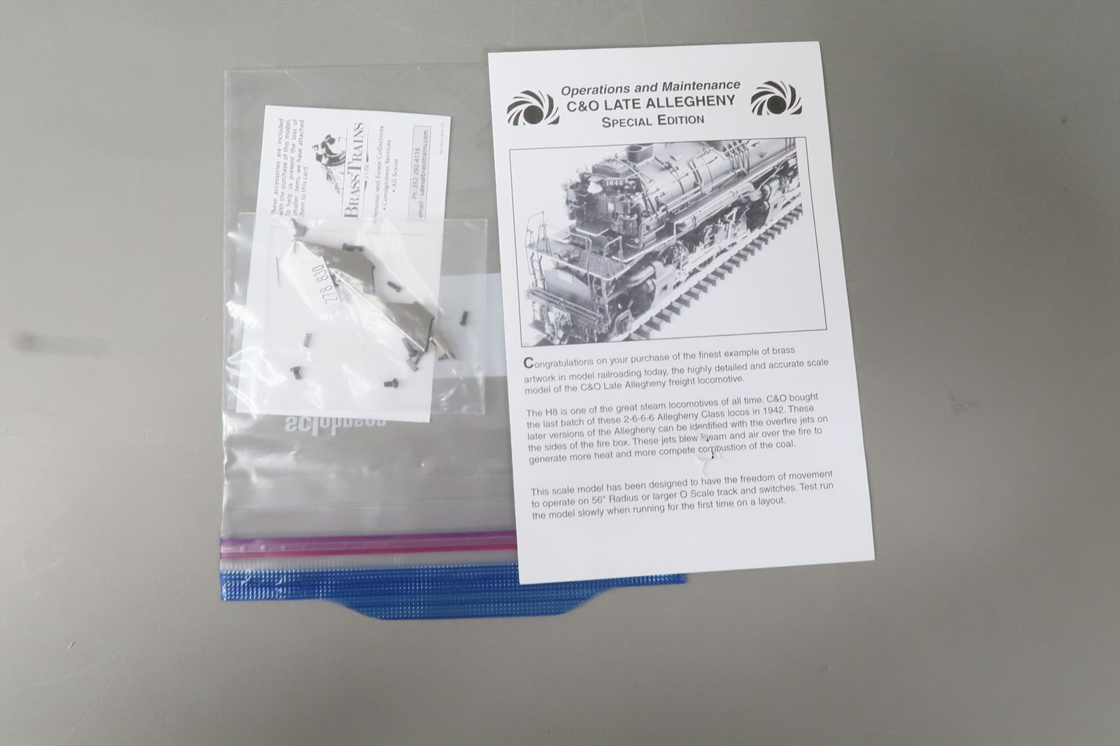O 2-Rail Brass Model - SS Sunset C&O Chesapeake & Ohio Allegheny 2-6-6 ...