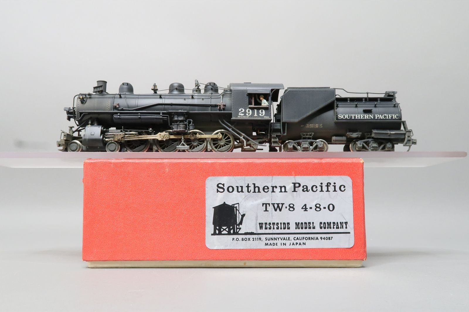 HO Brass Model - WMC SP Southern Pacific TW-8 4-8-0 #2919 - Pro Painted ...