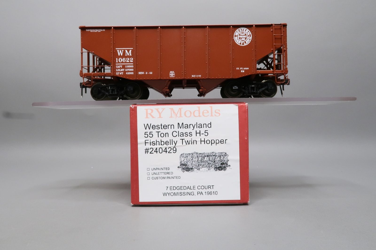 O Brass Model - RYM Yoder 240429 WM Western Maryland 55 Ton Class H-5 ...