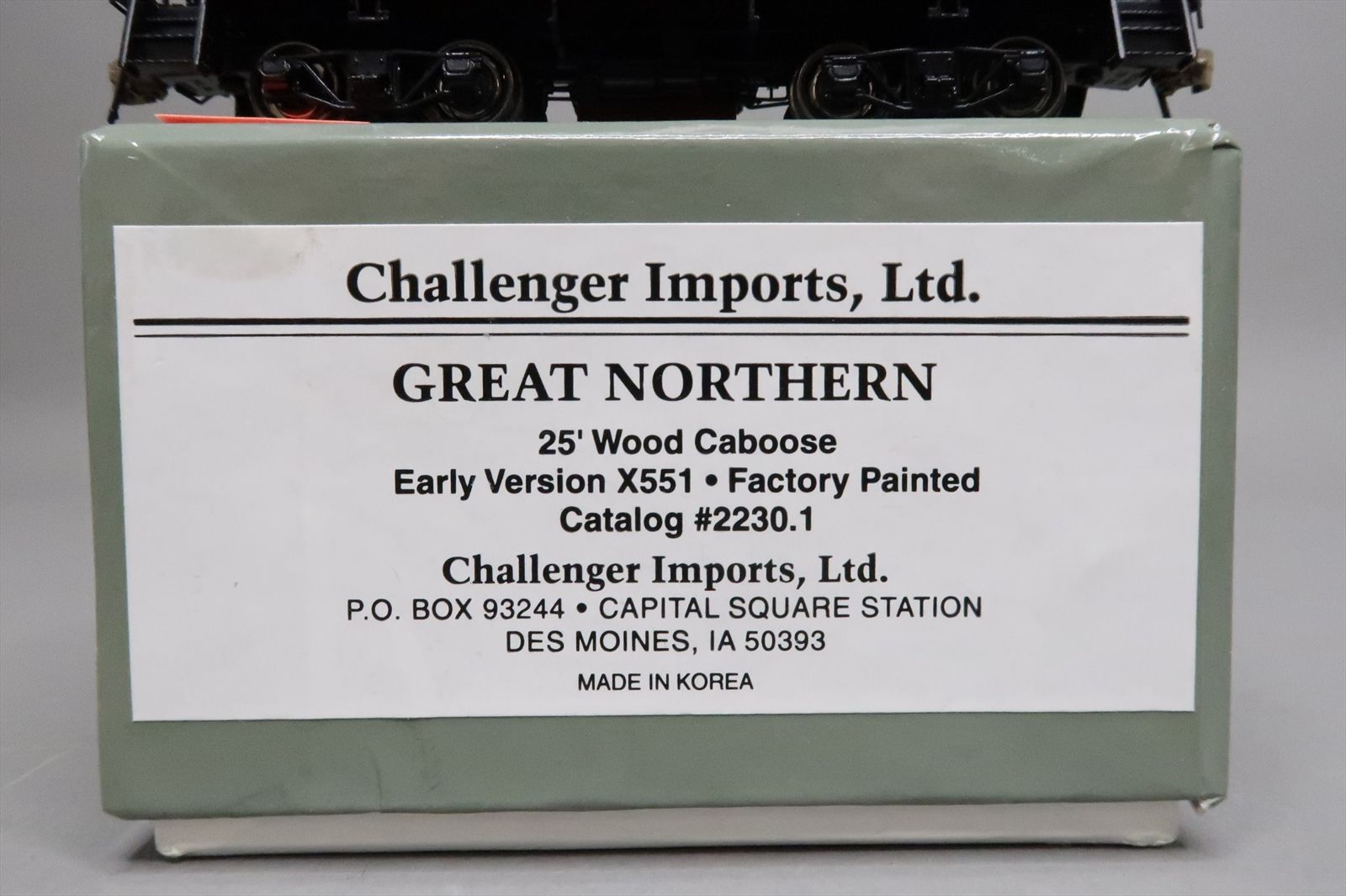 HO Brass Model - CIL 2230.1 GN Great Northern 25' Wood Caboose Early ...