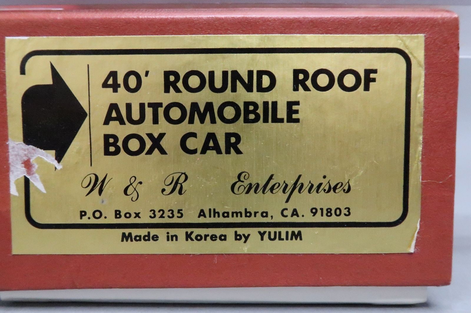 HO Brass Model - W&R 40' Round Roof Auto Automobile Box Car Boxcar ...