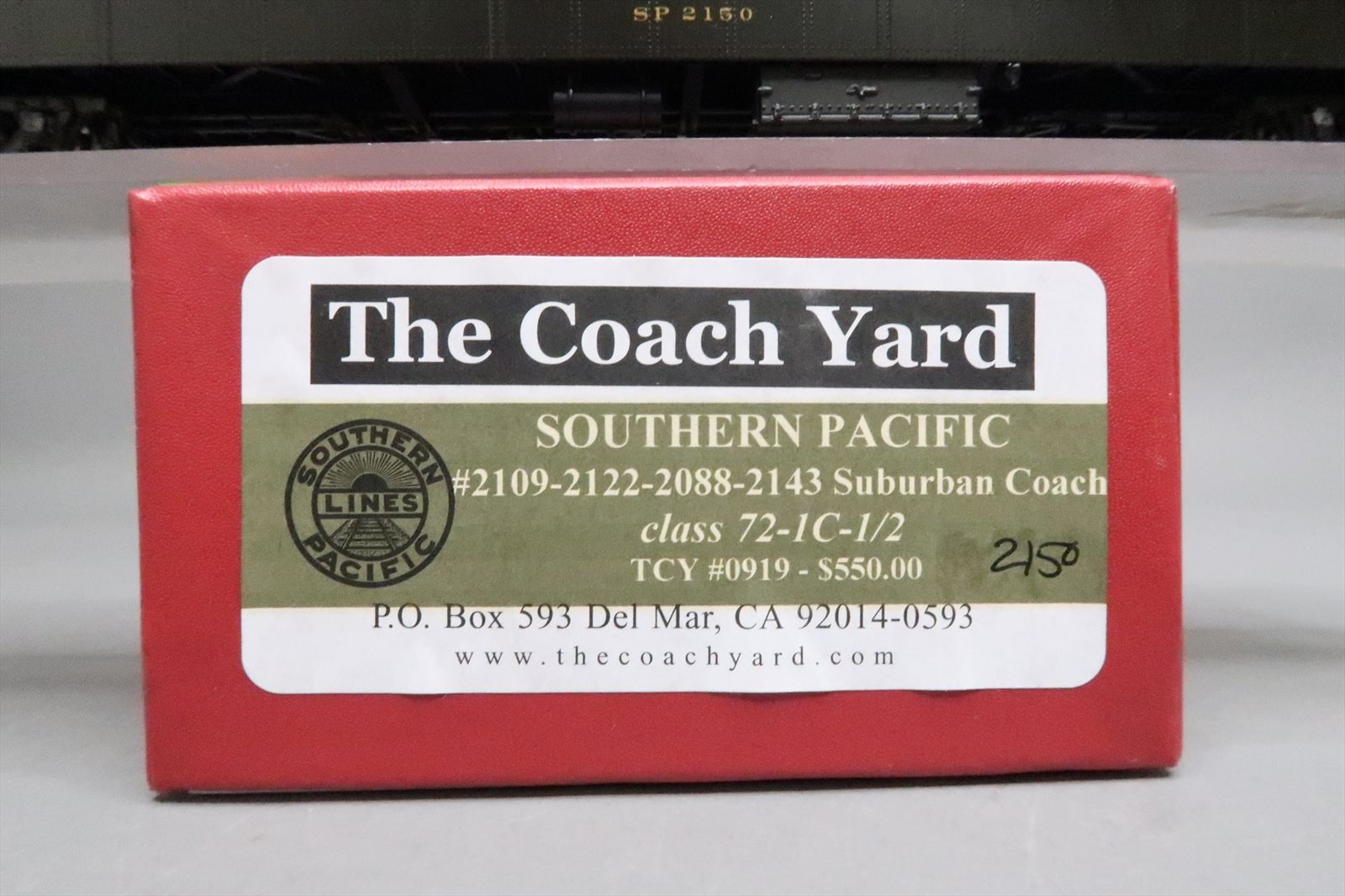 HO Brass Model - TCY 0919 SP Southern Pacific Suburban Coach #2150 - F ...