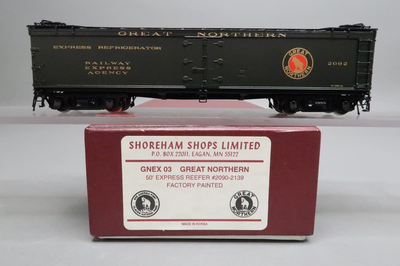 HO Brass Model - SSL GNEX03 GN Great Northern 50' Express Reefer #2092 ...