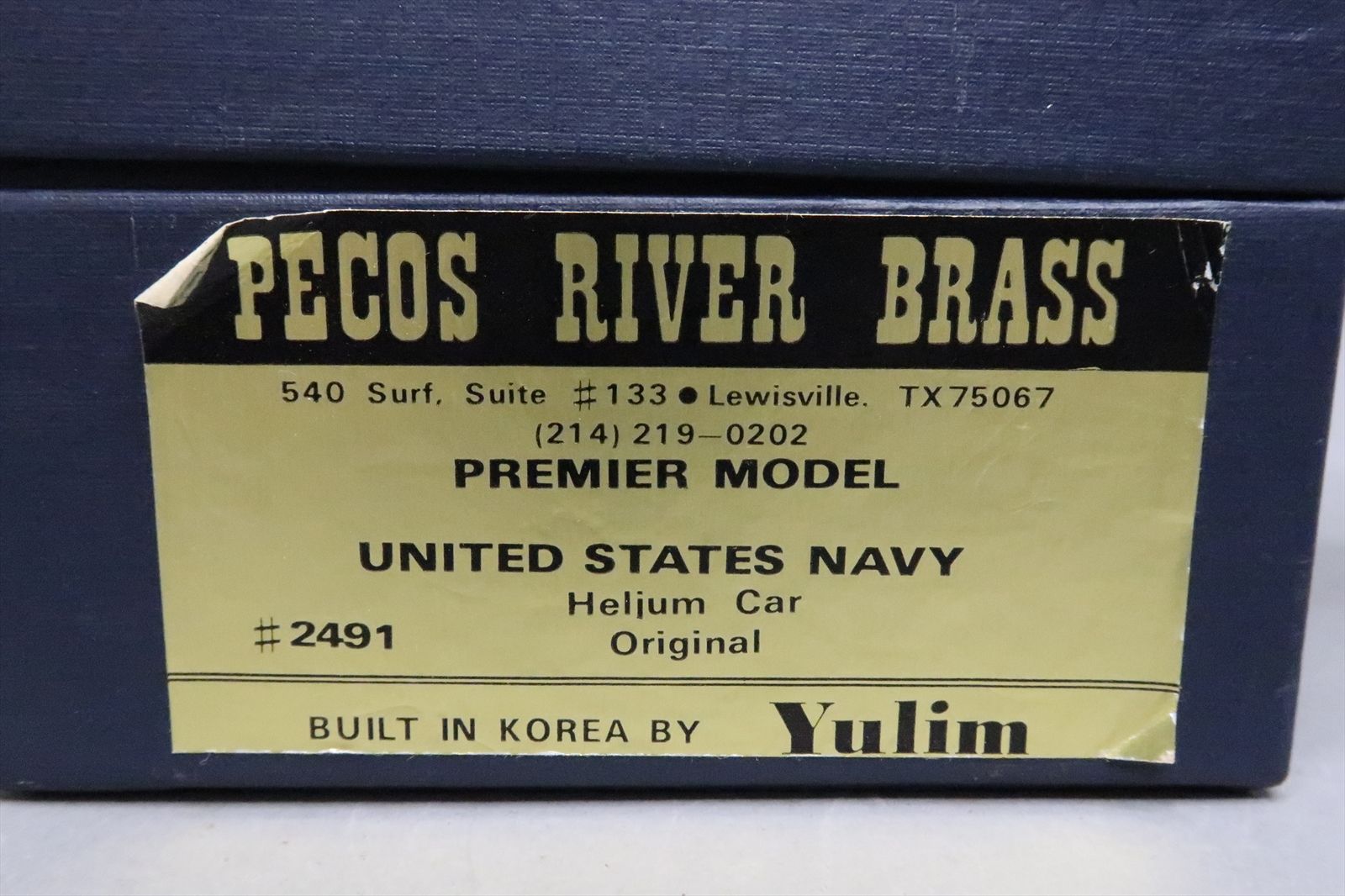 HO Brass Model - PRB 2491 MHAX US Navy Premier Original Helium Car ...