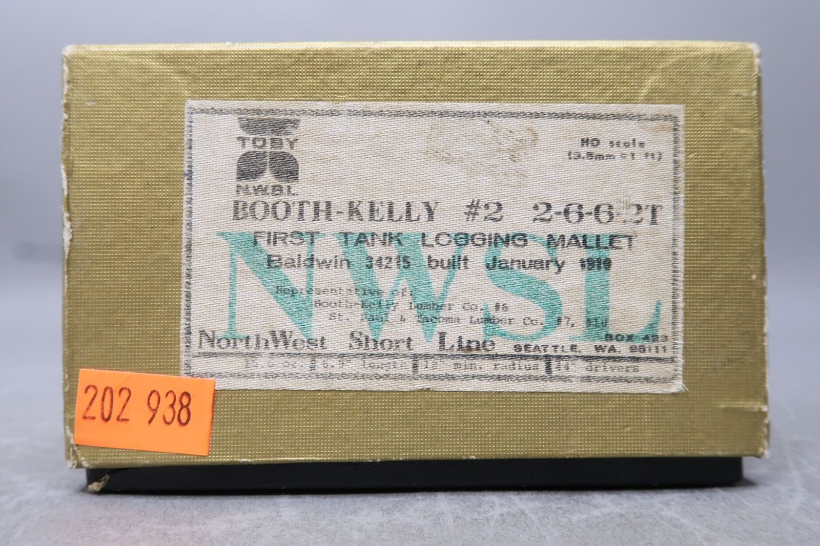 HO Brass Model - NWSL Booth Kelly Booth-Kelly 2-6-6-2T First Tank ...
