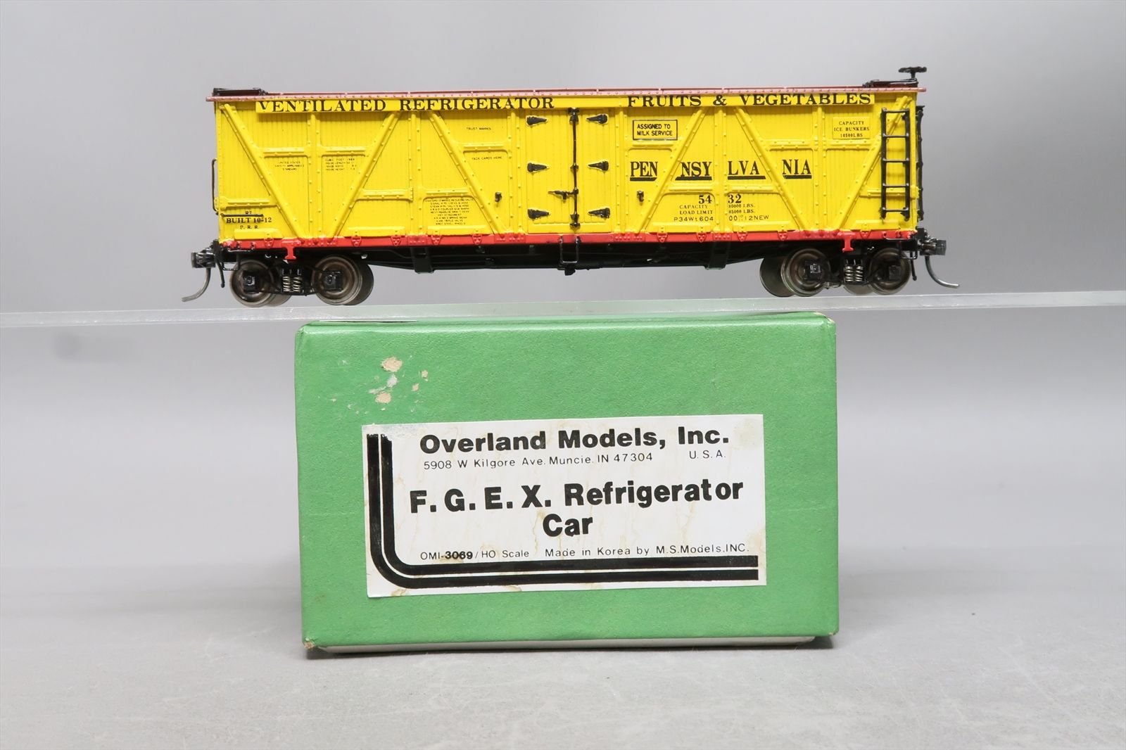 HO Brass Model - OMI 3069 FGEX PRR Pennsylvania R7 Reefer Refrigerator ...