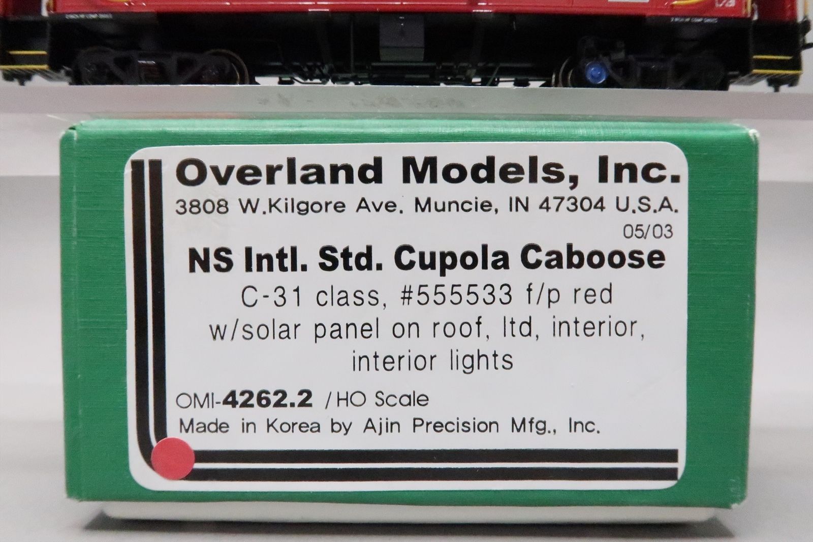 HO Brass Model - OMI 4262.2 NS Norfolk Southern Caboose C-31 Solar ...