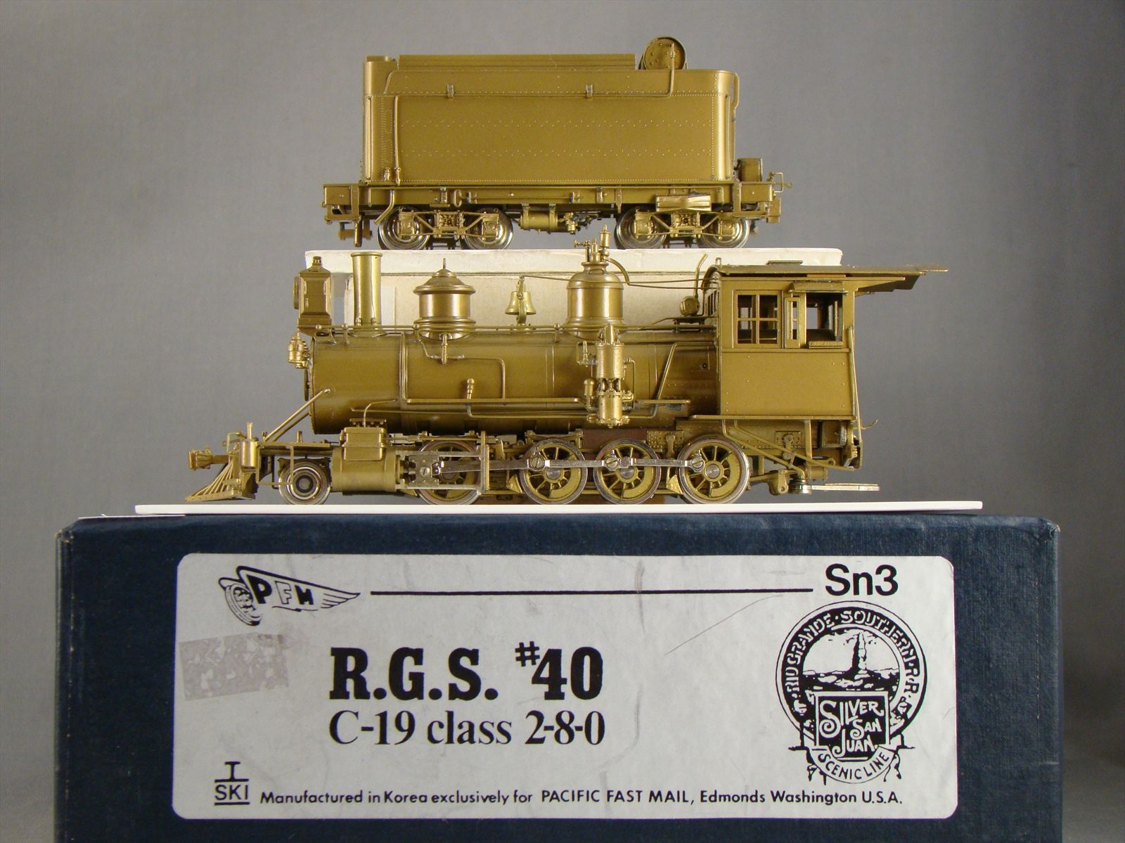 Sn3 PFM RGS #40 C-19 Class 2-8-0