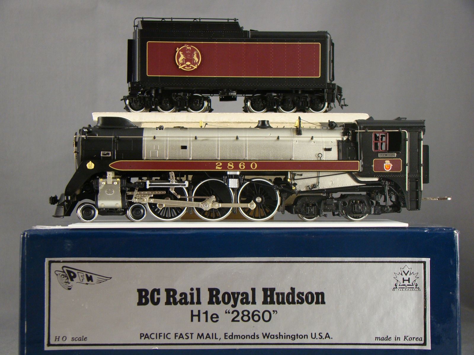 HO PFM BC Rail 4-6-4 1992 Run H1e Royal Hudson