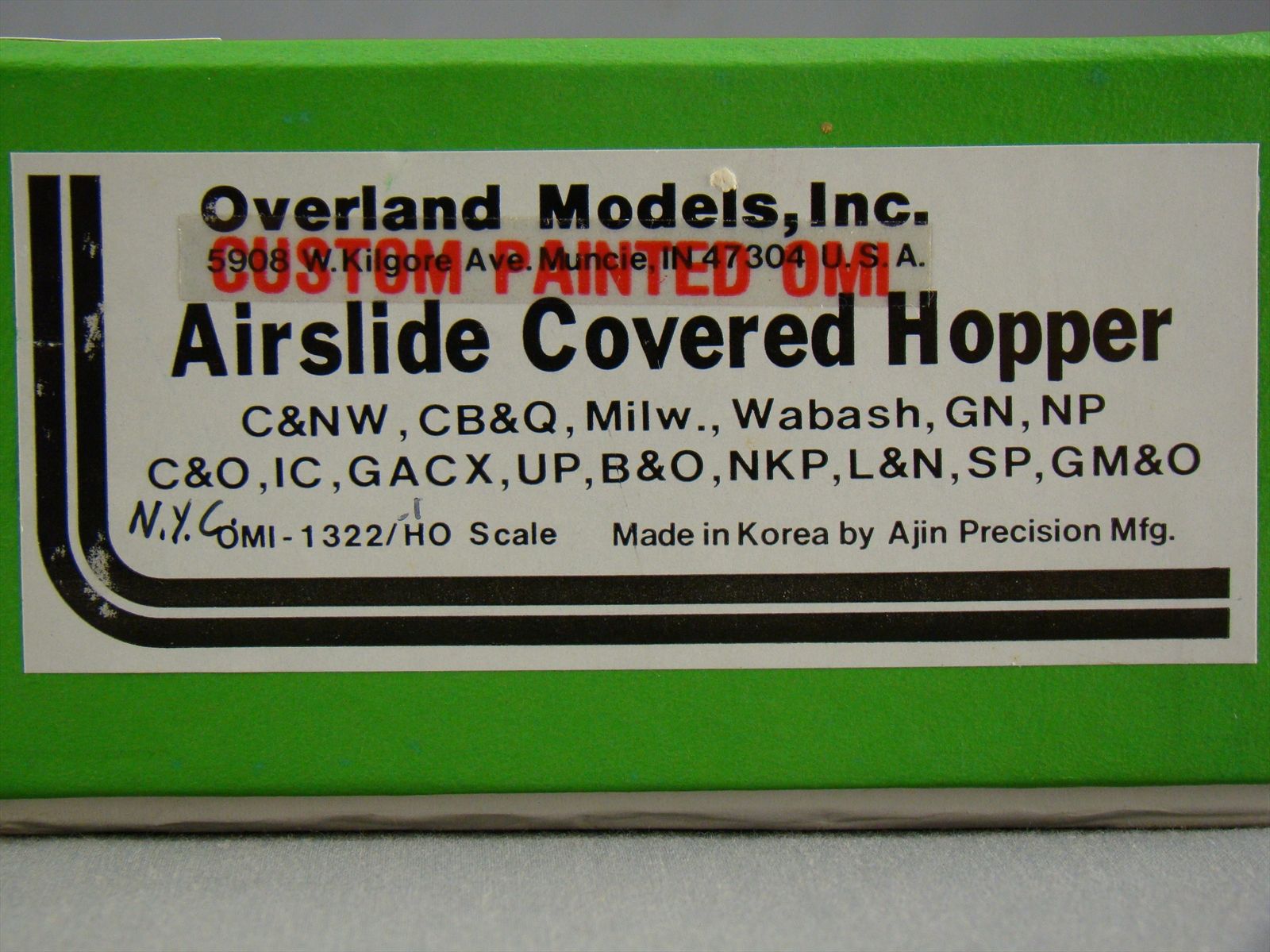 HO OMI NYC Airslide Covered Hopper #43045