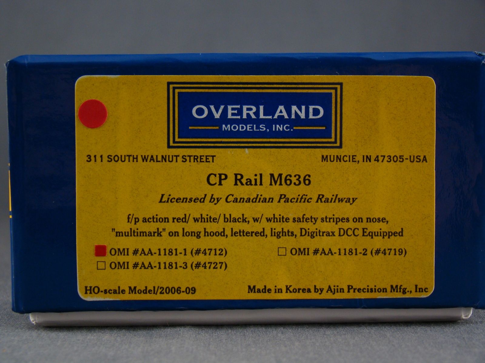 HO OMI CP Canadian Pacific ALCO M636 #4712 NICE! DCC/DC