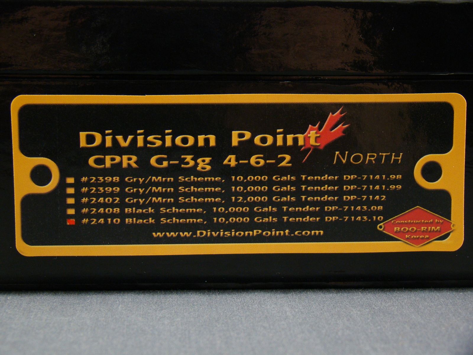 HO DP CPR Canadian Pacific G-3g 4-6-2 #2410 - Black