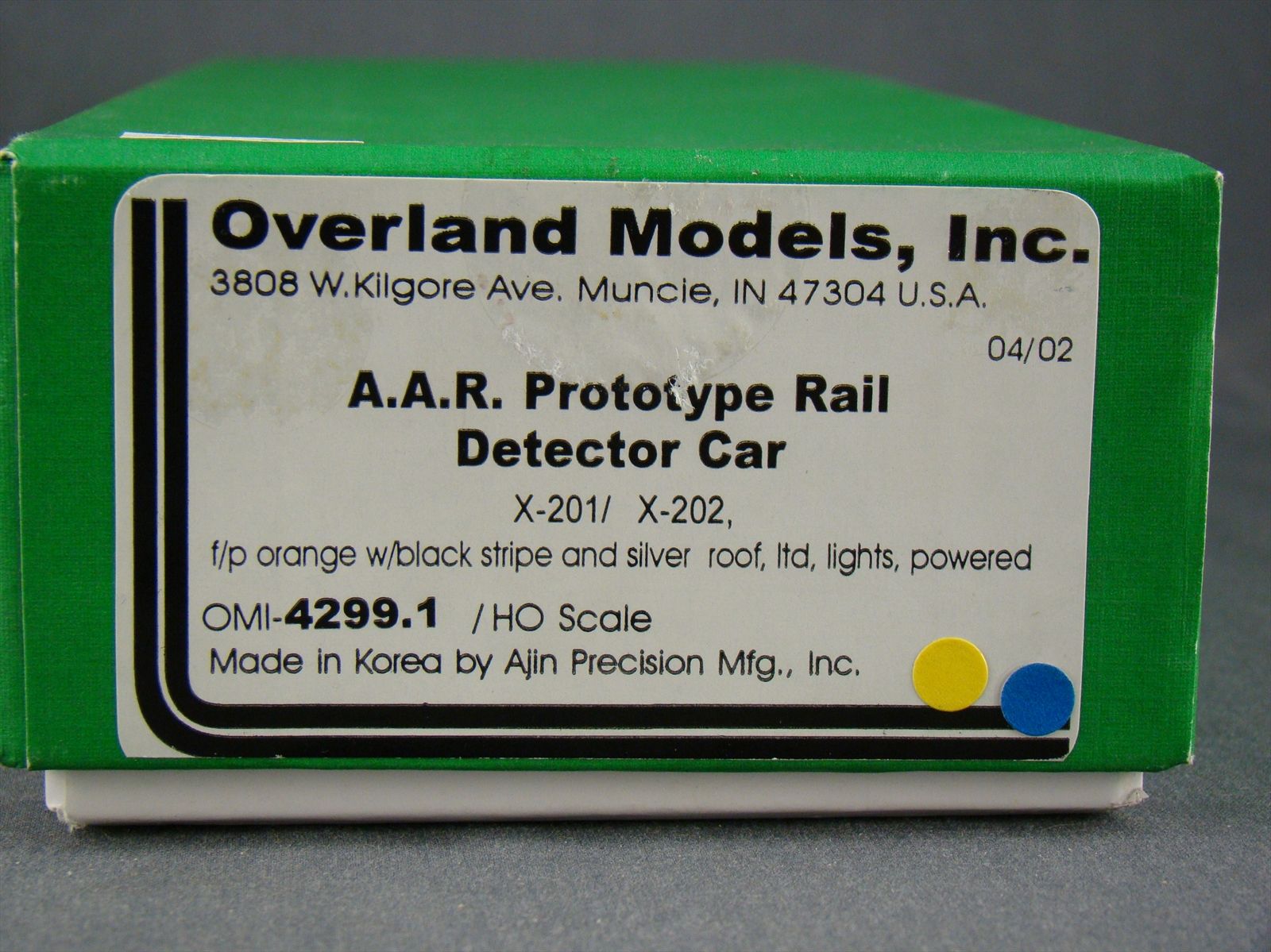 HO OMI AAR Prototype Rial Detector Car X-202