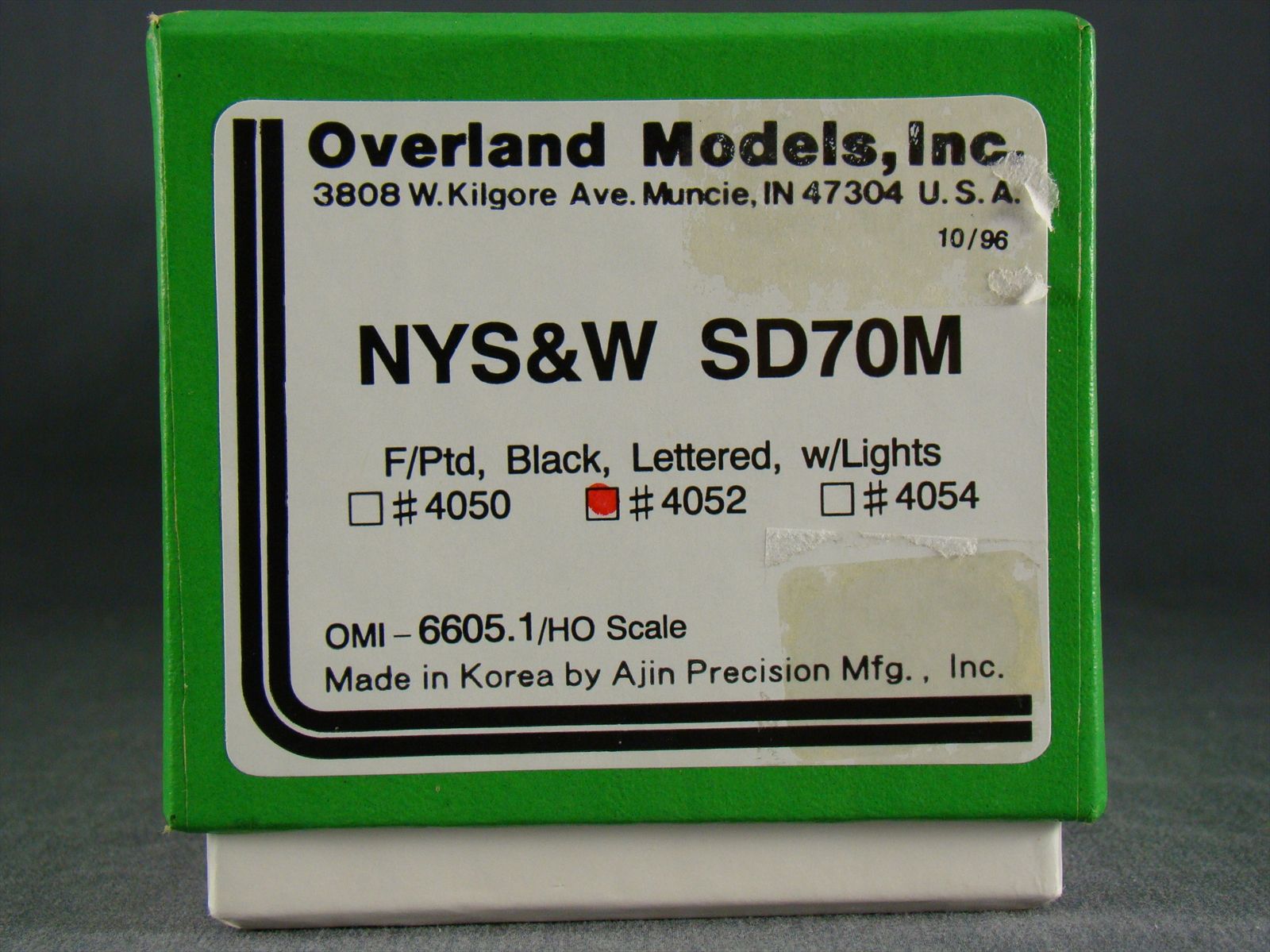 HO OMI NYS&W Susquehanna SD70M #4052