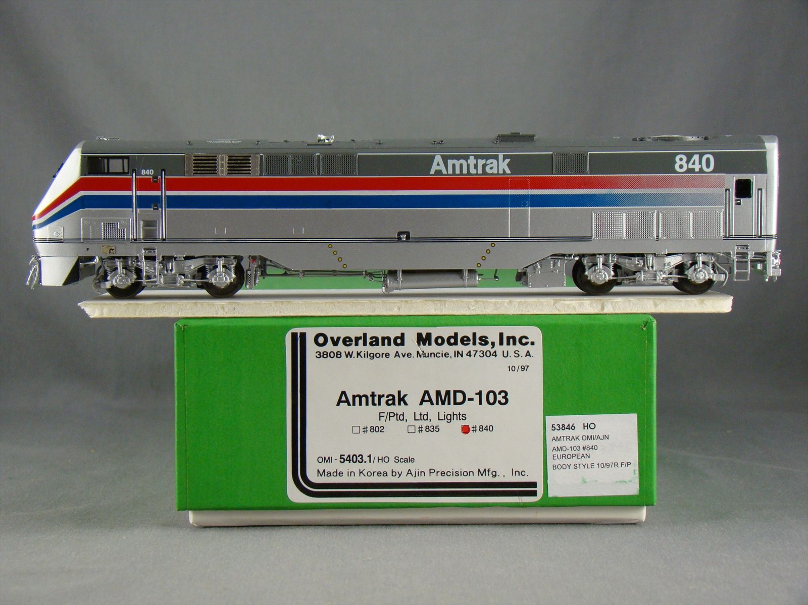 HO Overland OMI 5403.1 AMTRAK AMD-103 #840
