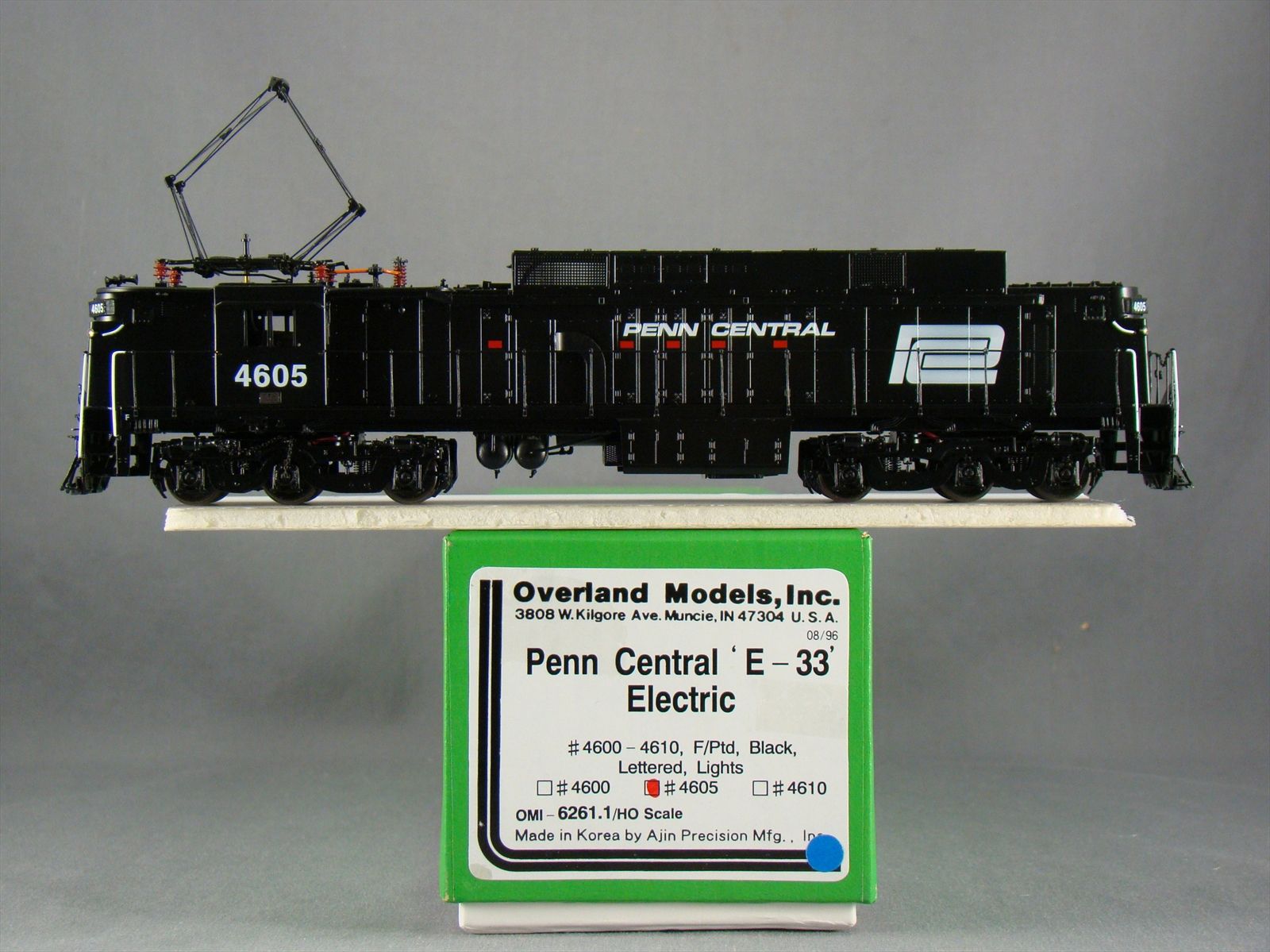 HO OMI 6261.1 PC Penn Central E-33 Electric #4605
