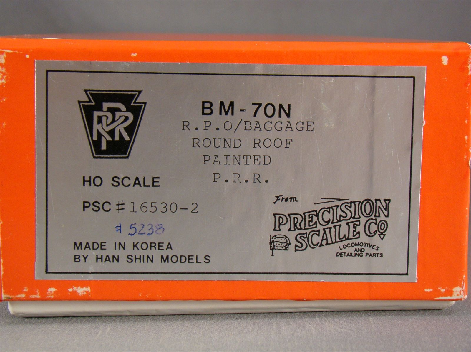 HO PSC 16530-2 PRR Pennsylvania BM-70N RPO/Baggage #5238