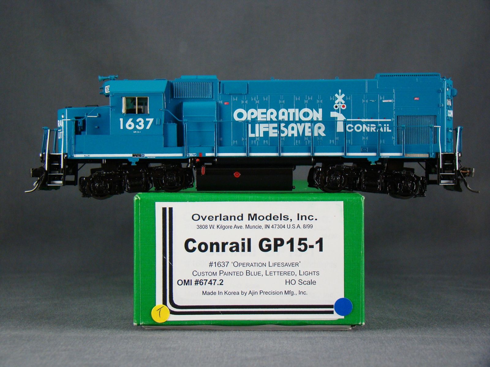 HO OMI 6747.2 Conrail EMD GP15-1 #1637 c/p